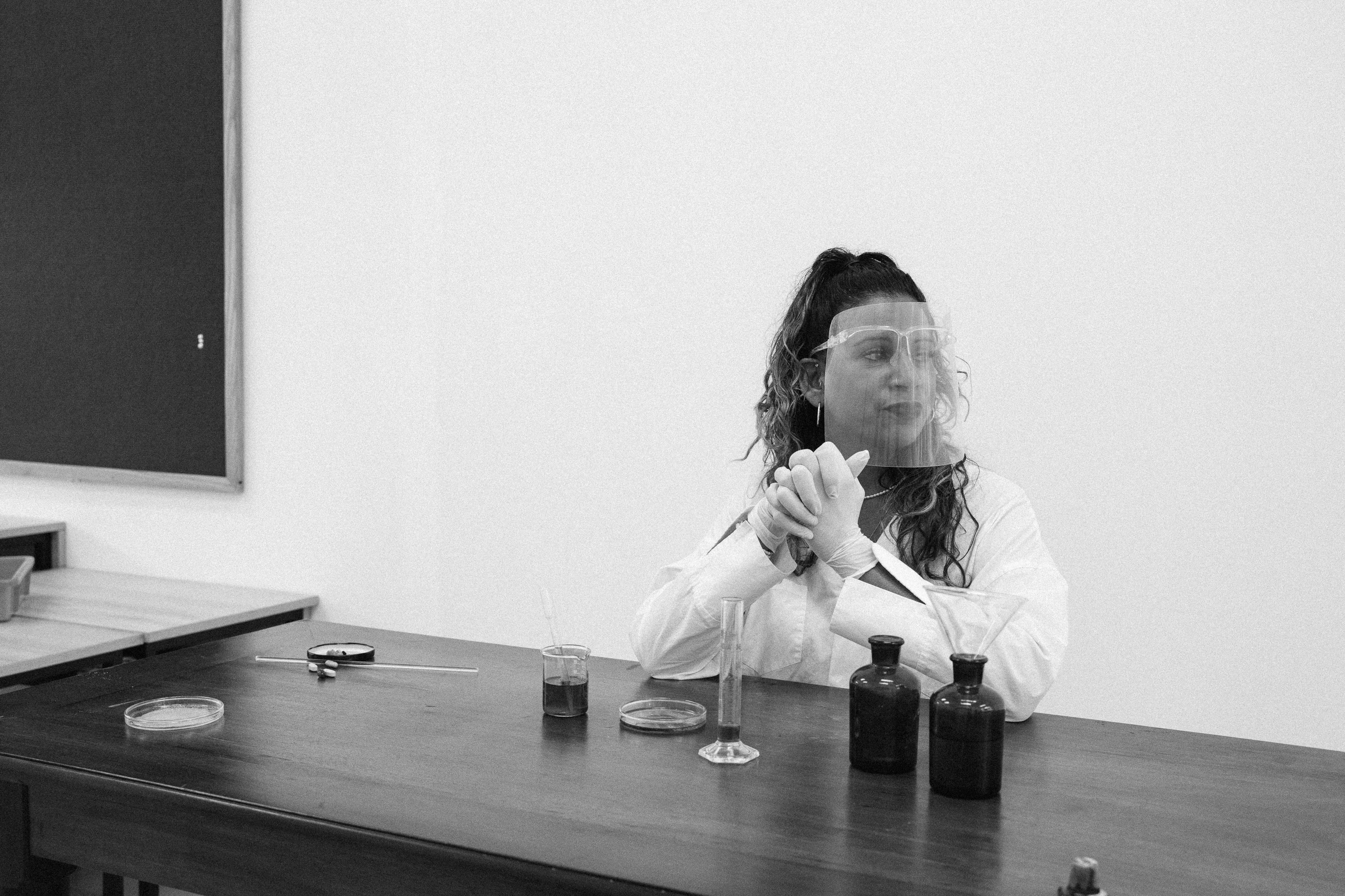 Grayscale Photo of Computer Lab · Free Stock Photo