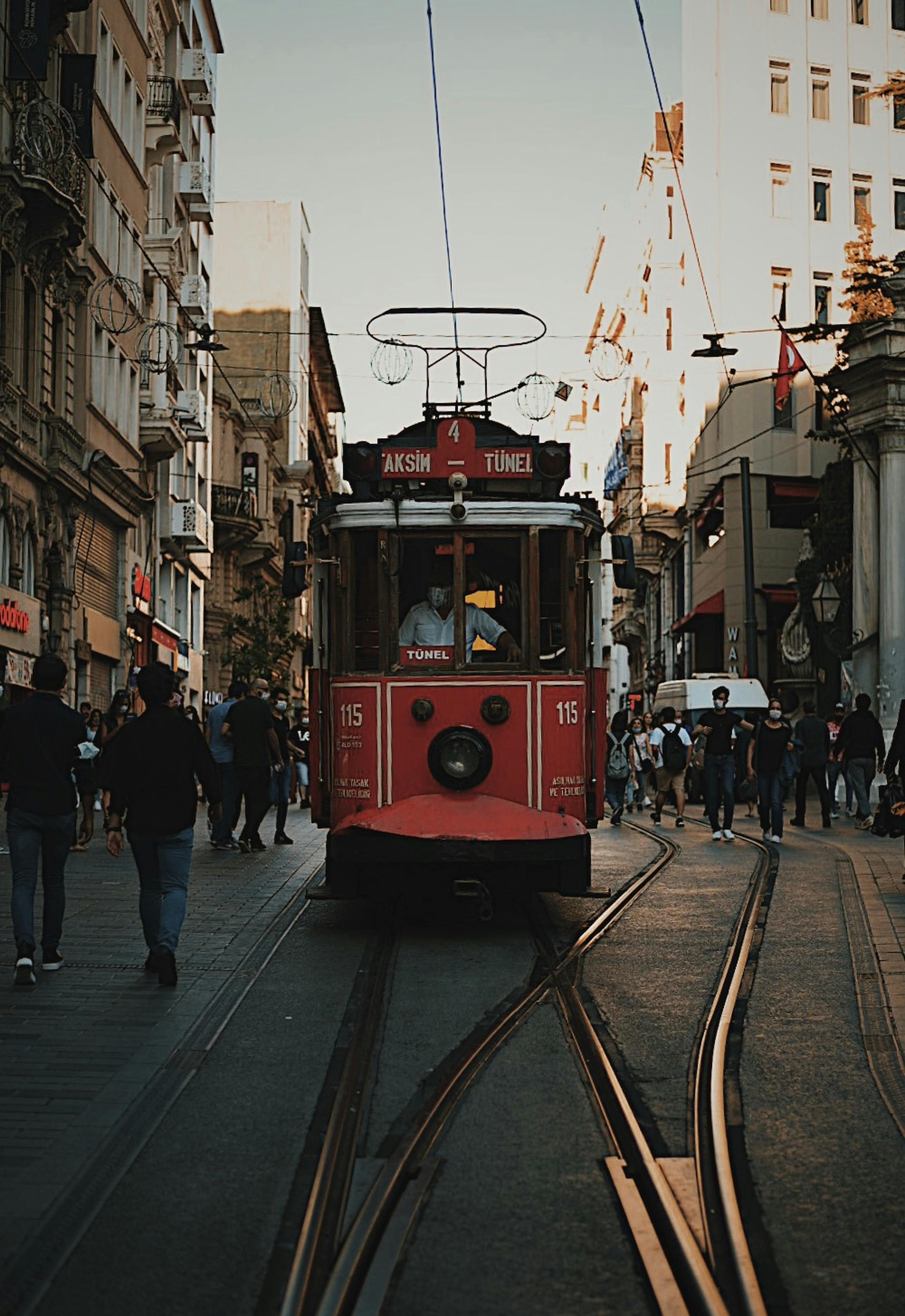 A Red Tram on the Street · Free Stock Photo