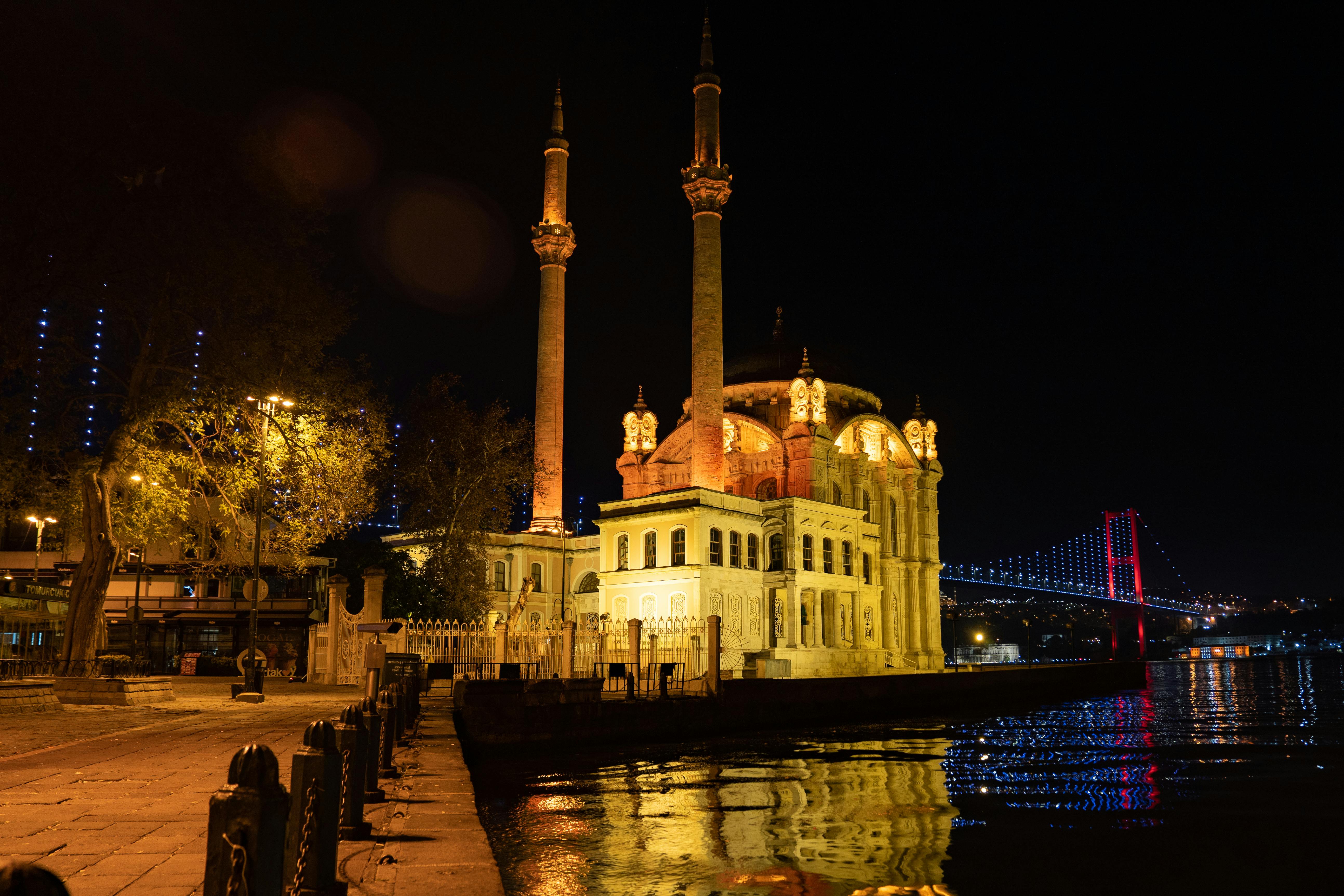 Ortakoy Mosque at Night, Istanbul, Turkey · Free Stock Photo