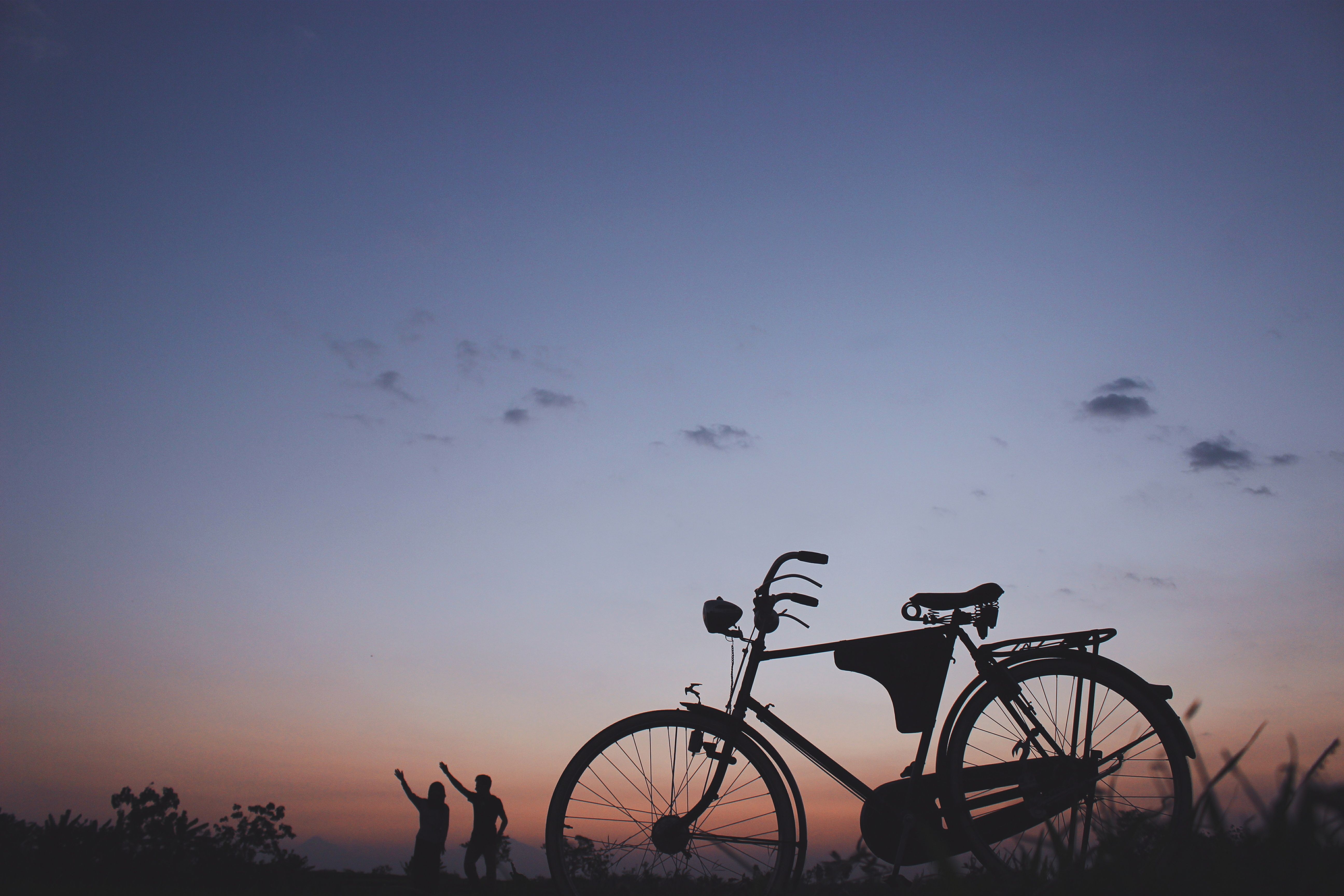 Silhouette of Human With Sunset Background · Free Stock Photo