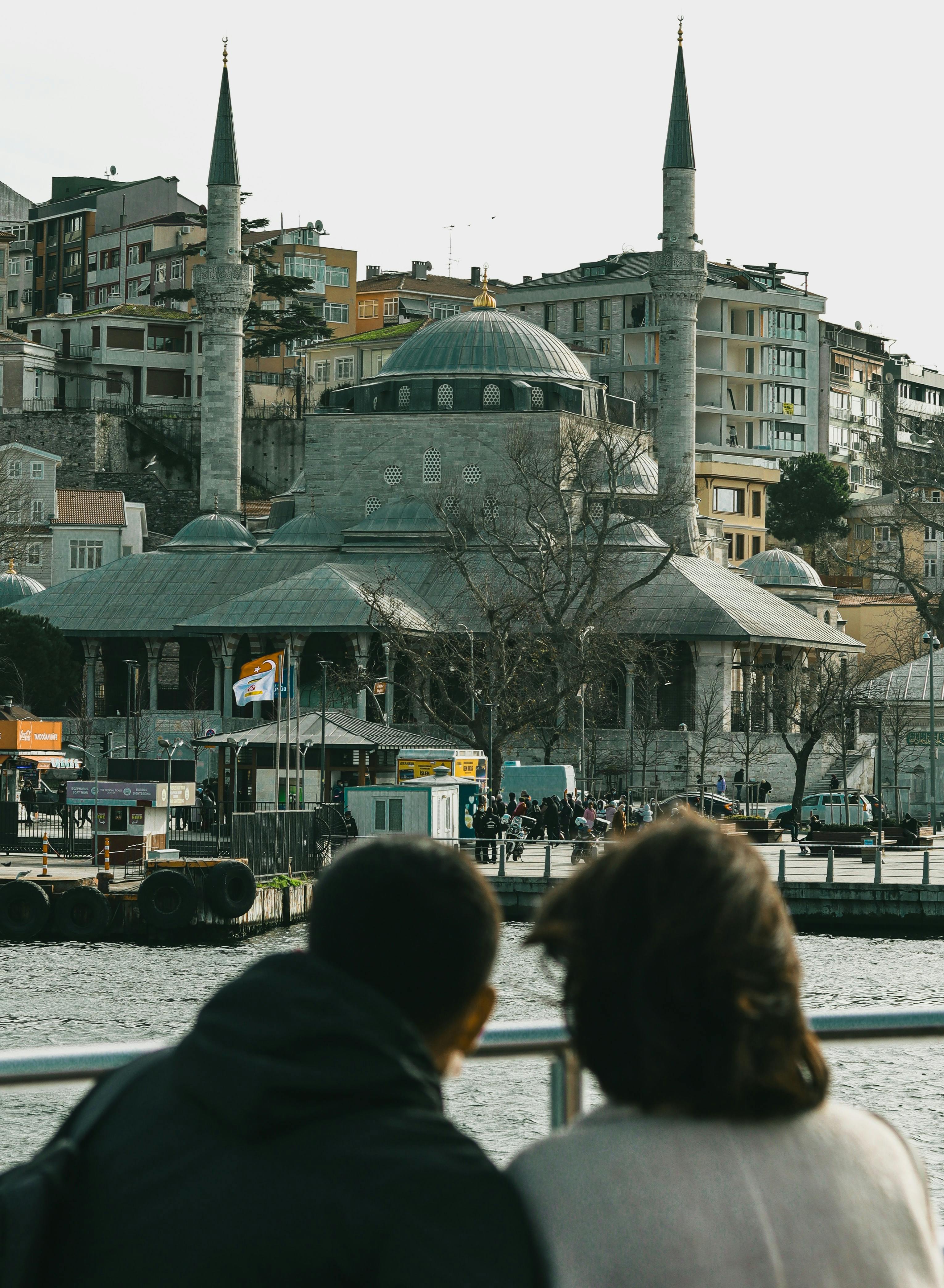 Man Walking on a Footbridge in Istanbul Turkey · Free Stock Photo