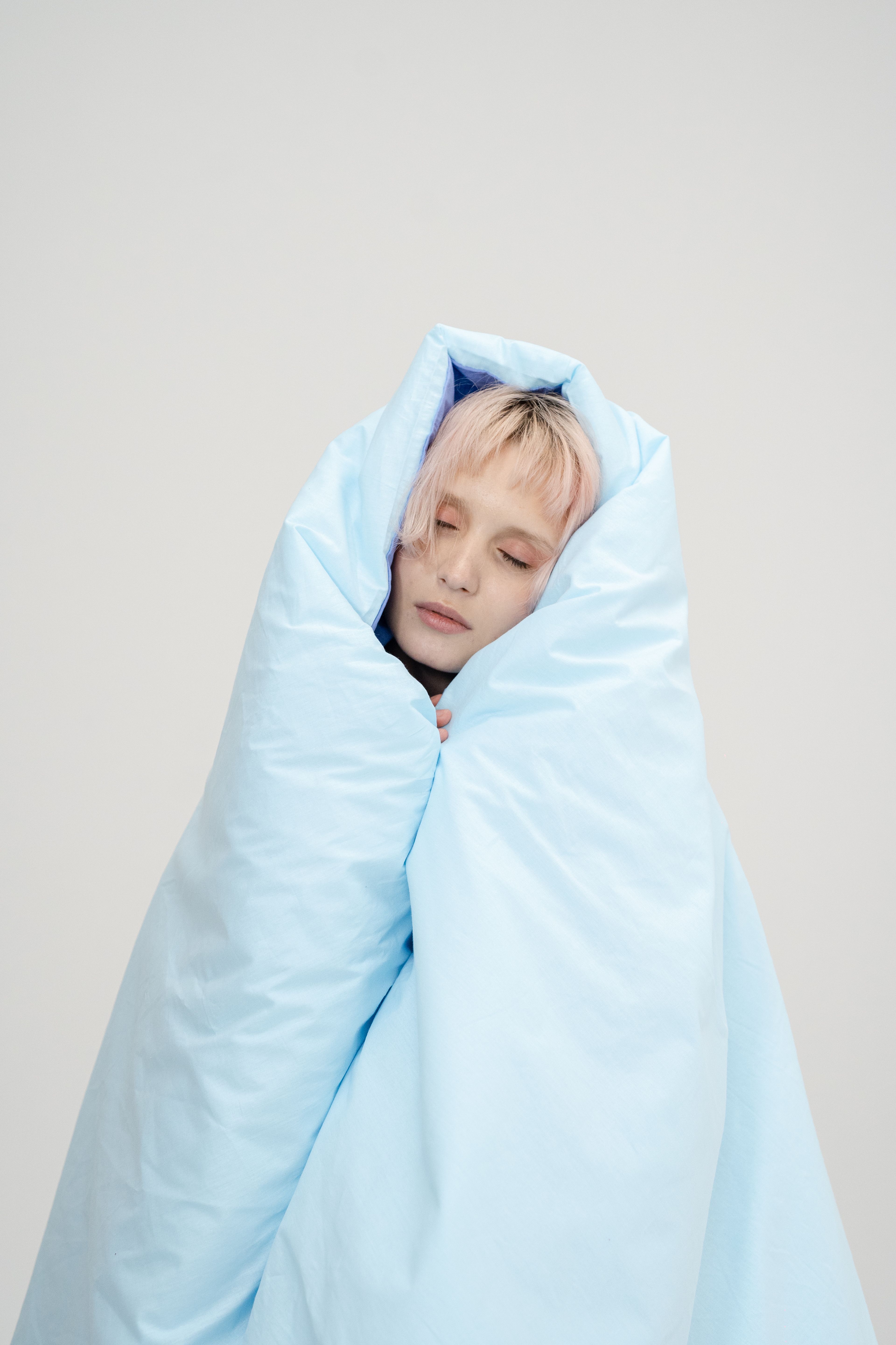 A Woman Covered With Blanket · Free Stock Photo