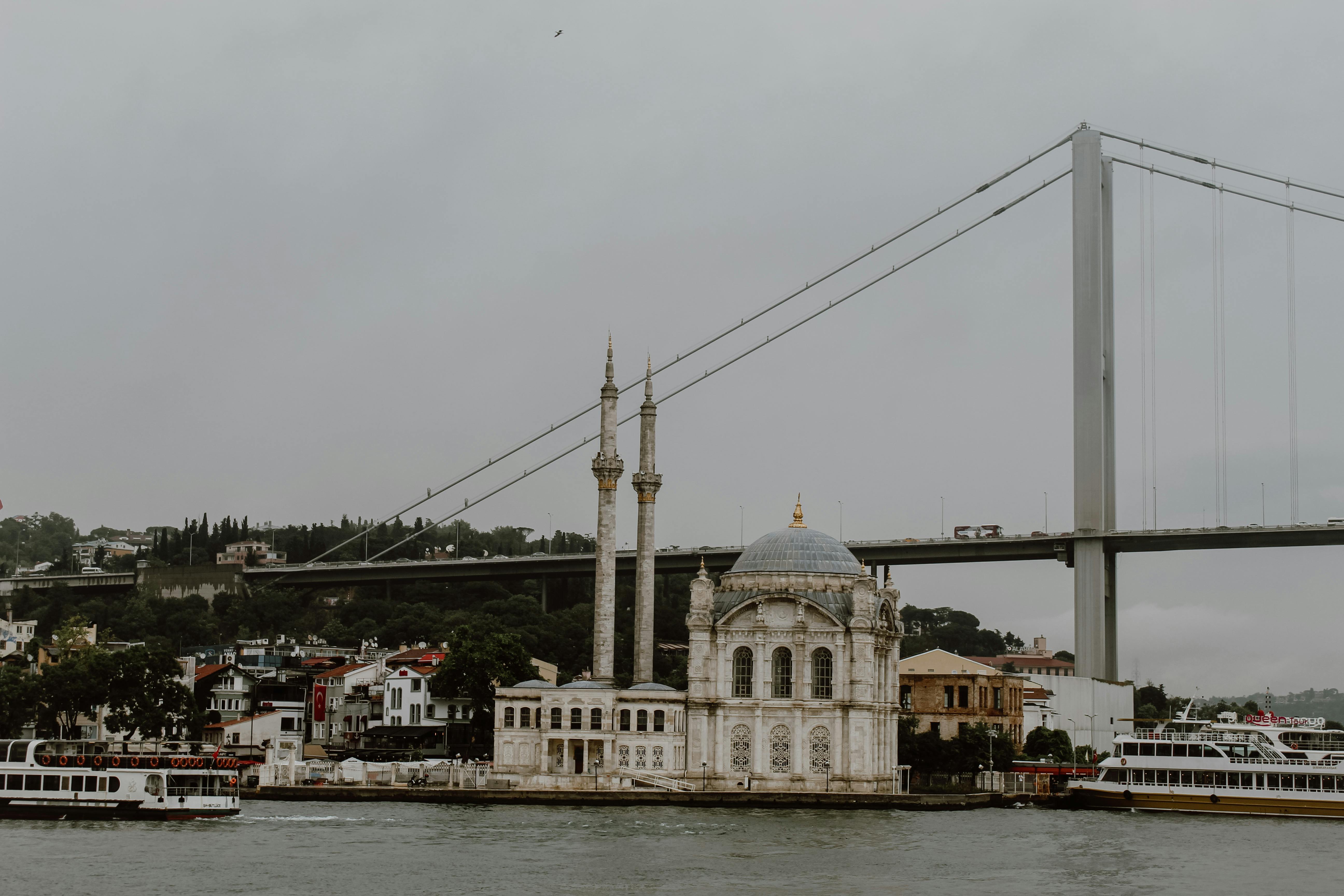 Mosque near Bridge in Istanbul · Free Stock Photo