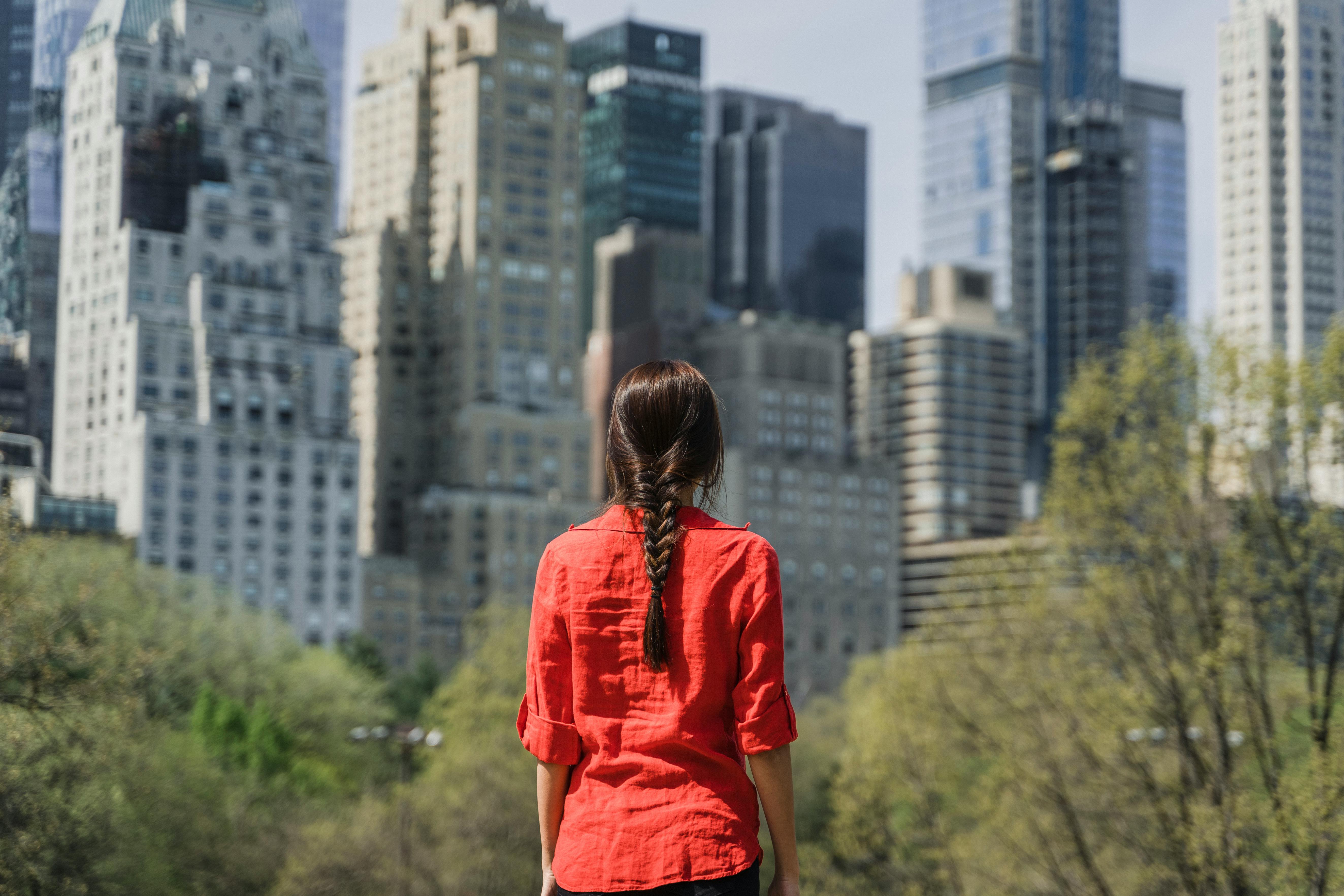 Back View of a Woman in Red Top · Free Stock Photo