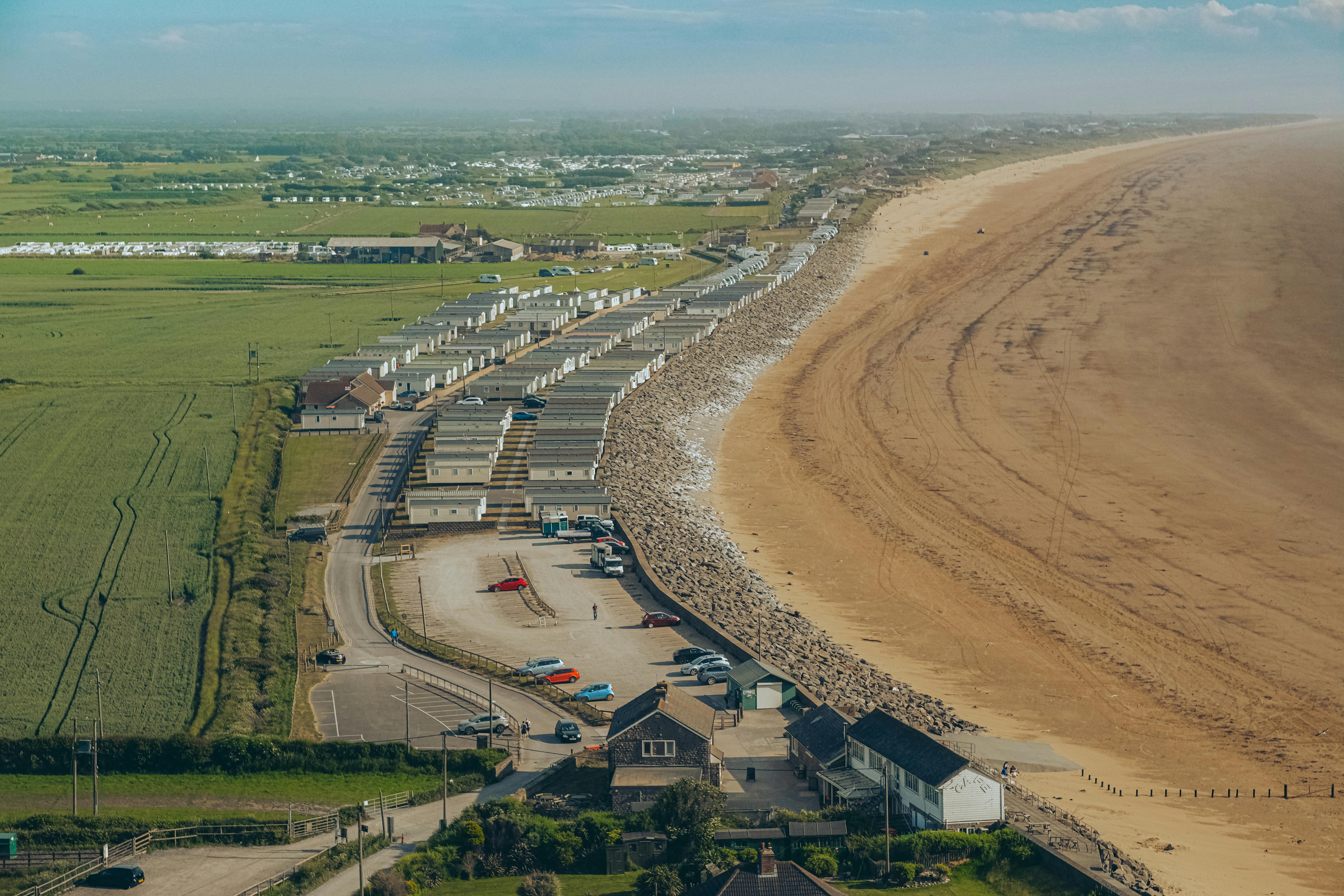 Birds Eye View of Beach and Houses · Free Stock Photo