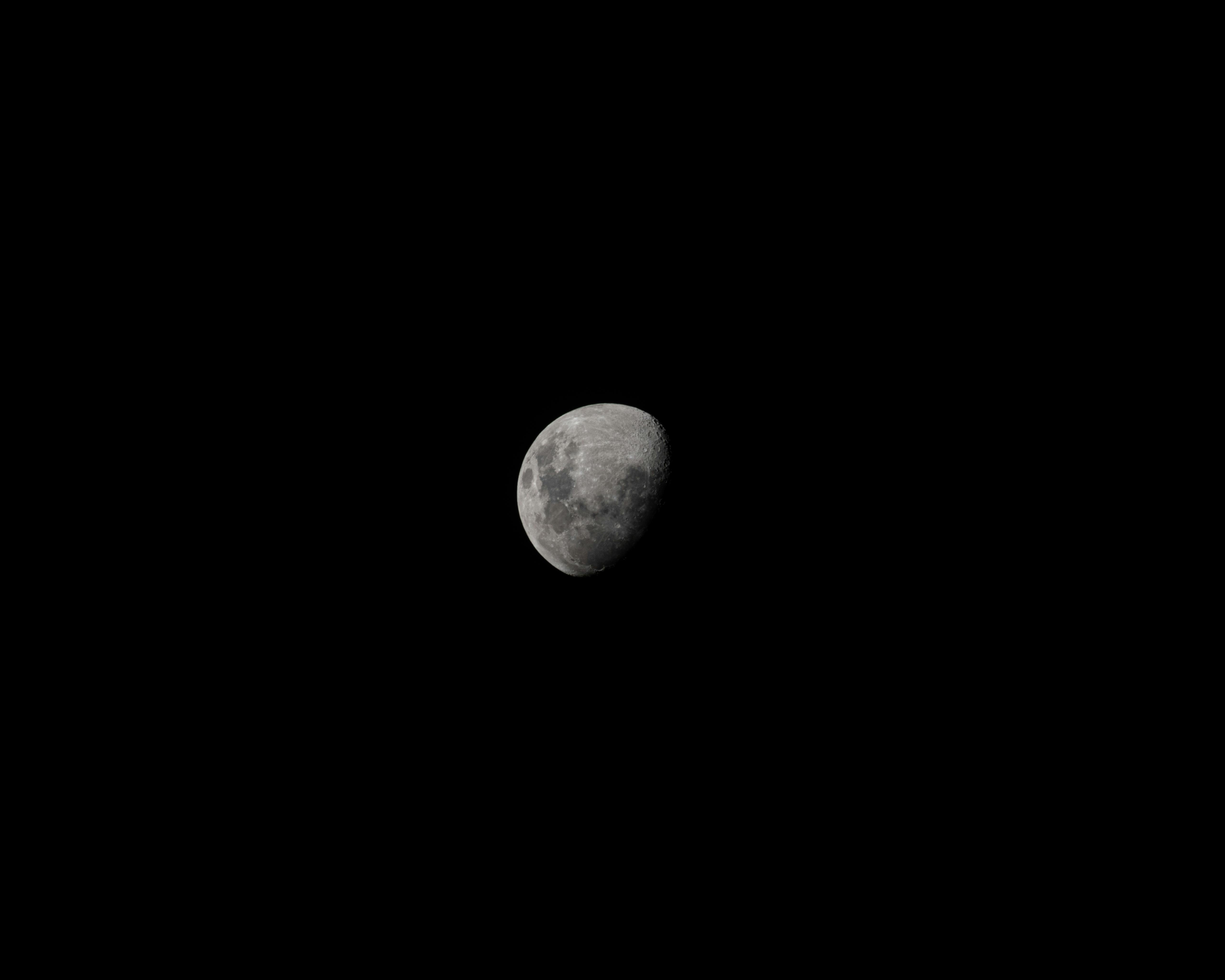 Black and White Photo of a Moon · Free Stock Photo