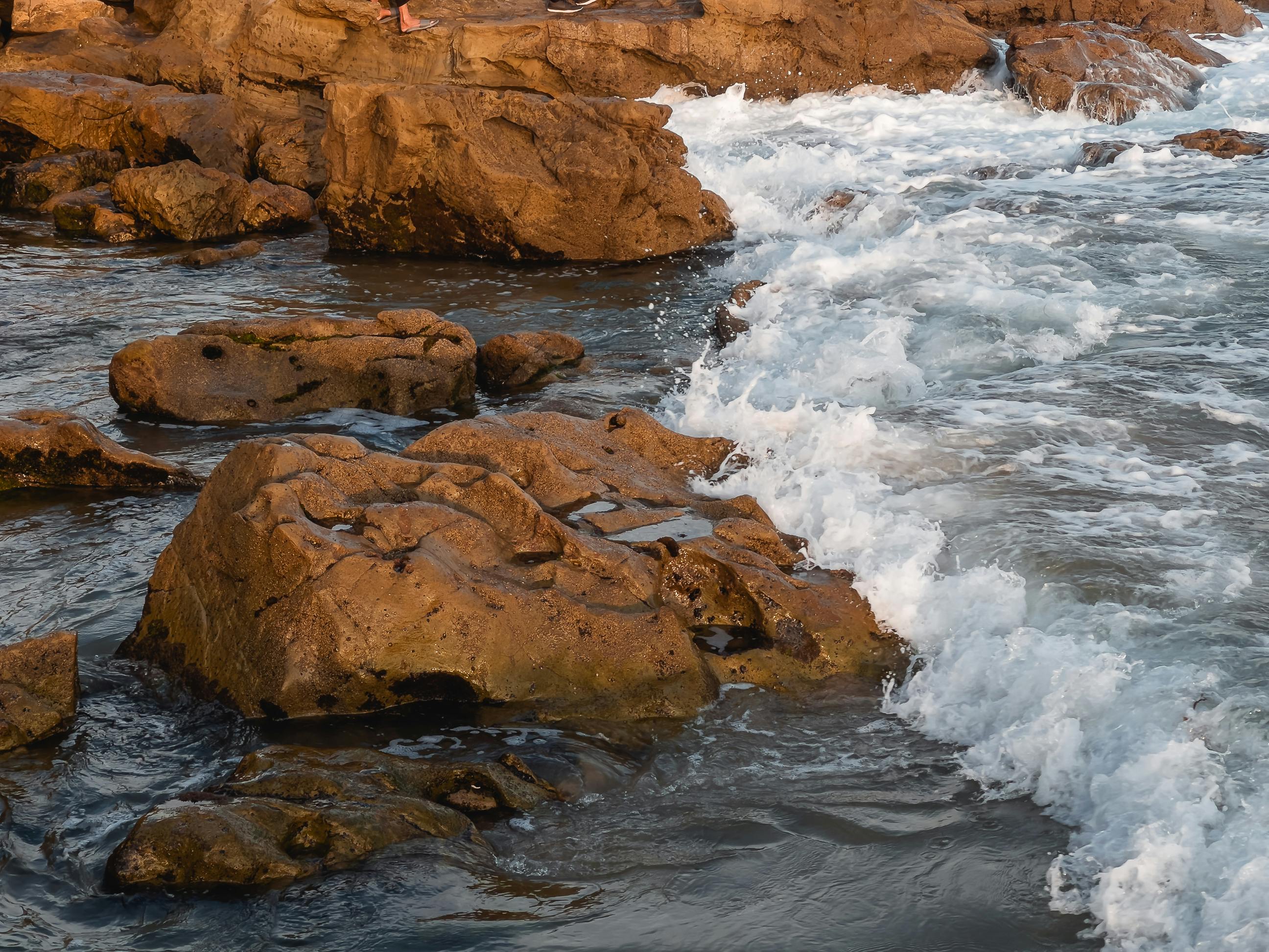 Pool with Rocks near Ocean Shore · Free Stock Photo