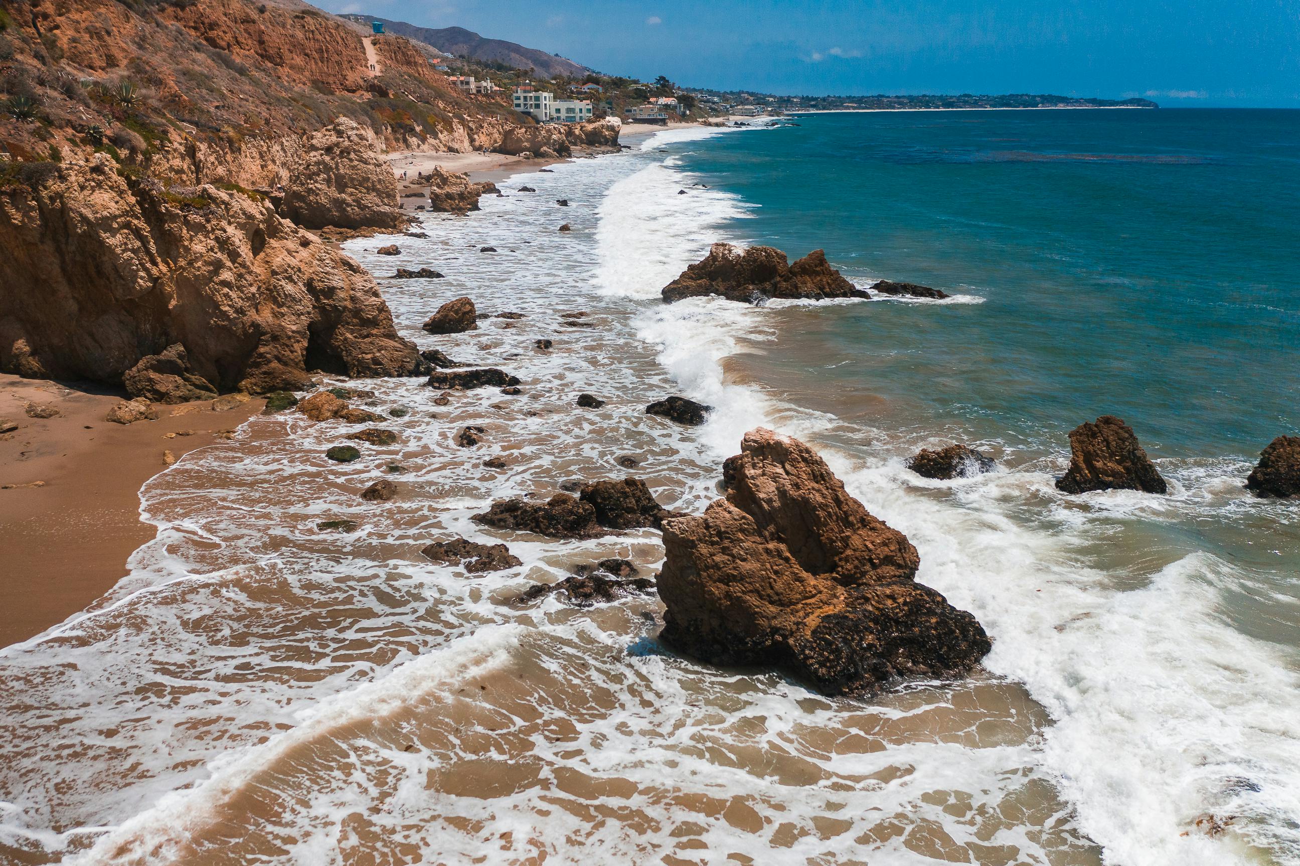Aerial View Photo of Beach Shoreline · Free Stock Photo