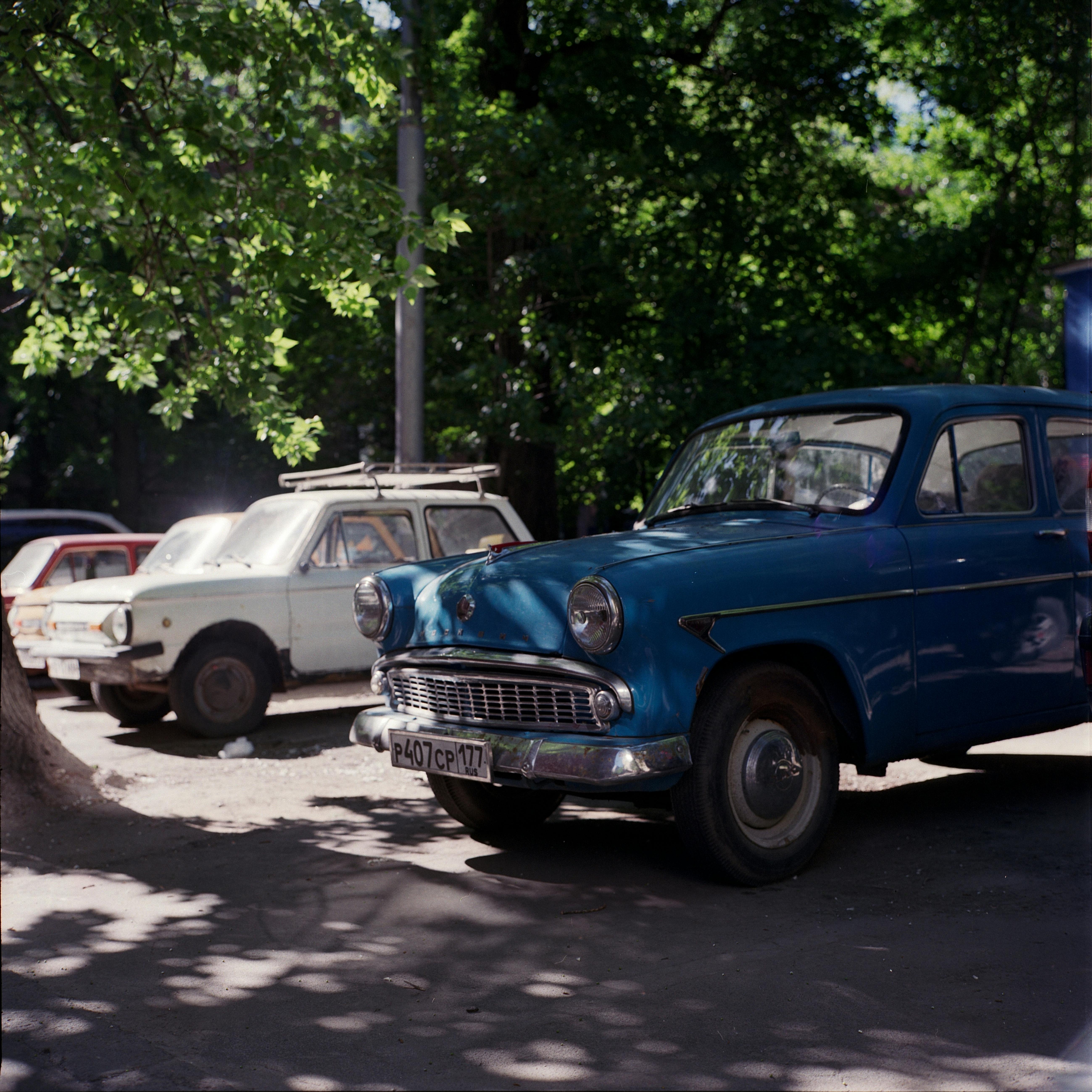 Classic Car Parked Near Trees · Free Stock Photo