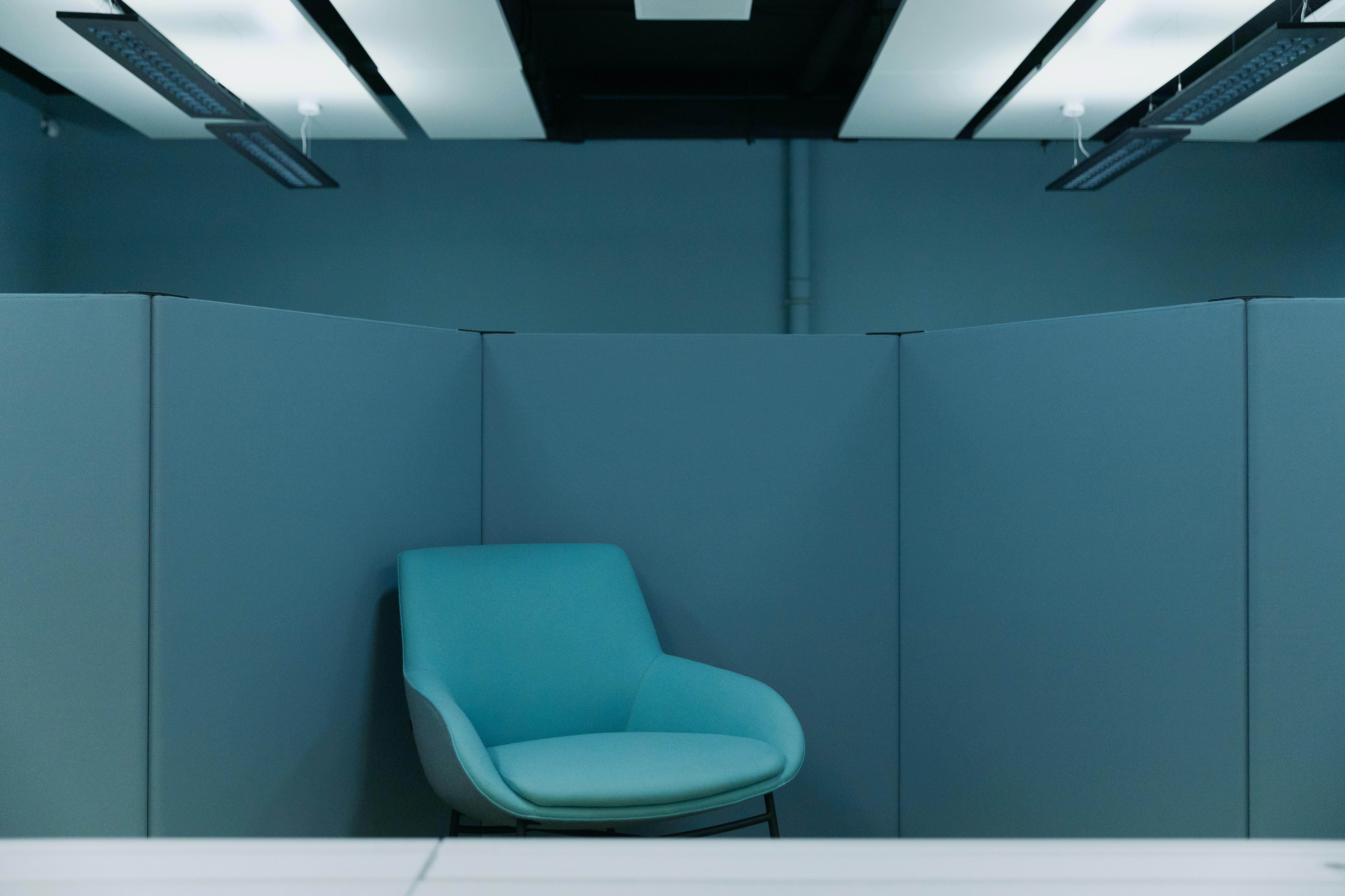 Blue Round Chair at the Office · Free Stock Photo