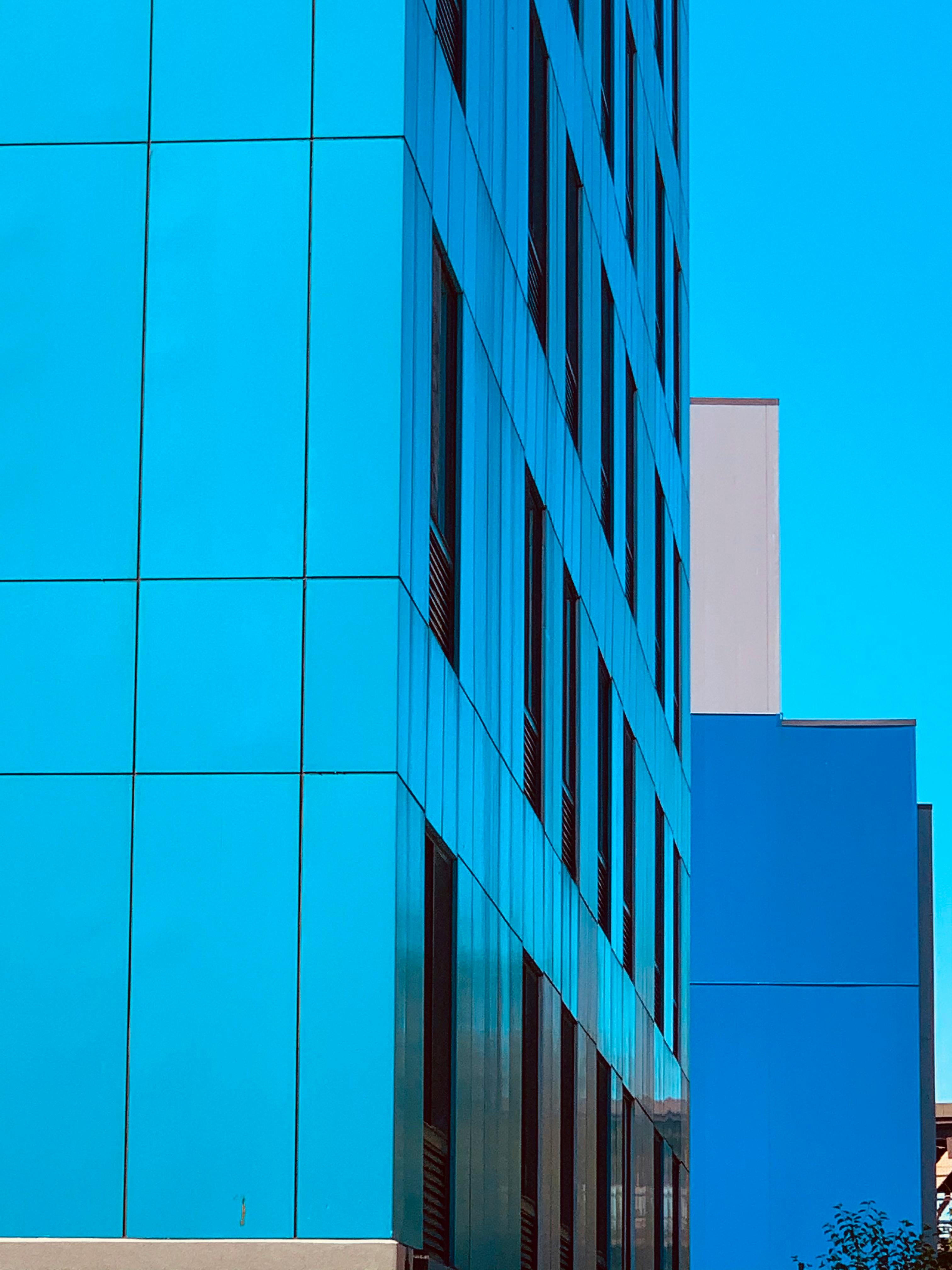 Blue Modern Building · Free Stock Photo