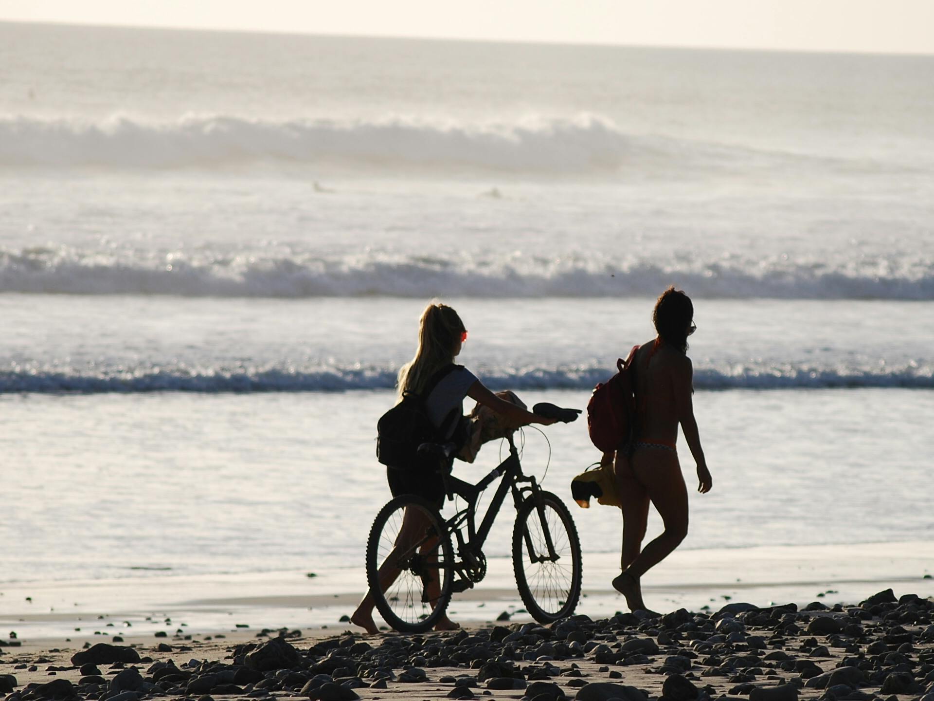 Free stock photo of beach biking