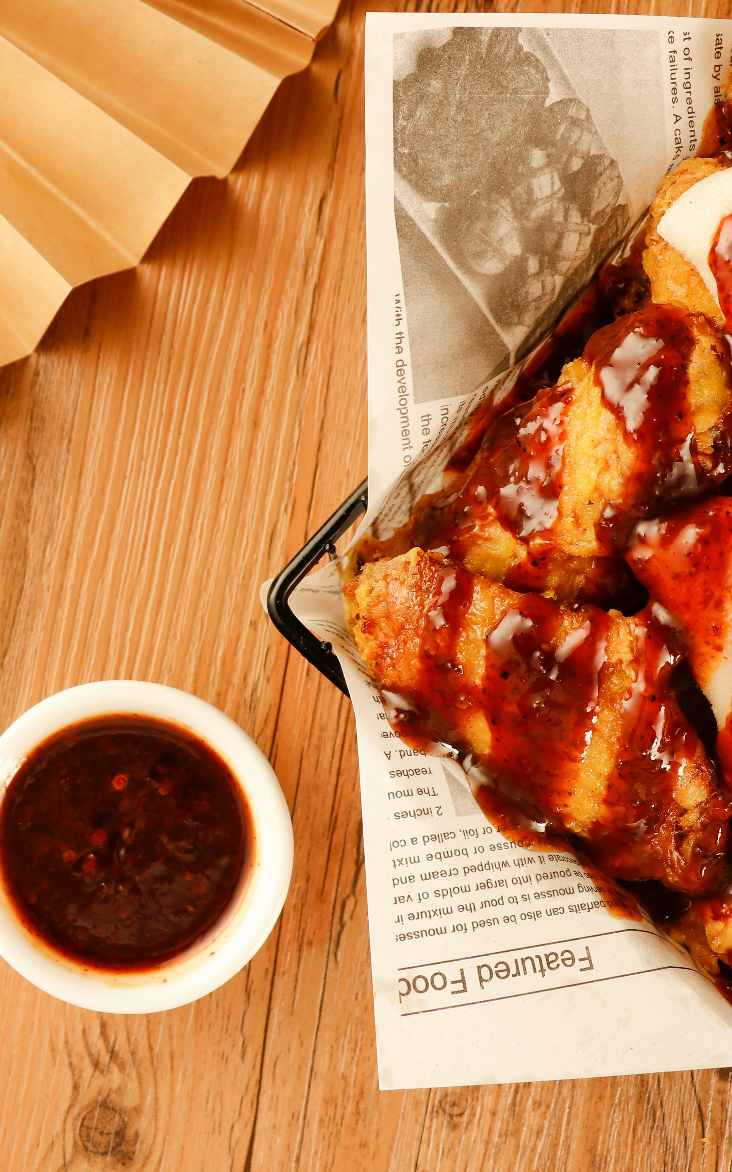 Deep Fried Chicken with Sauce · Free Stock Photo