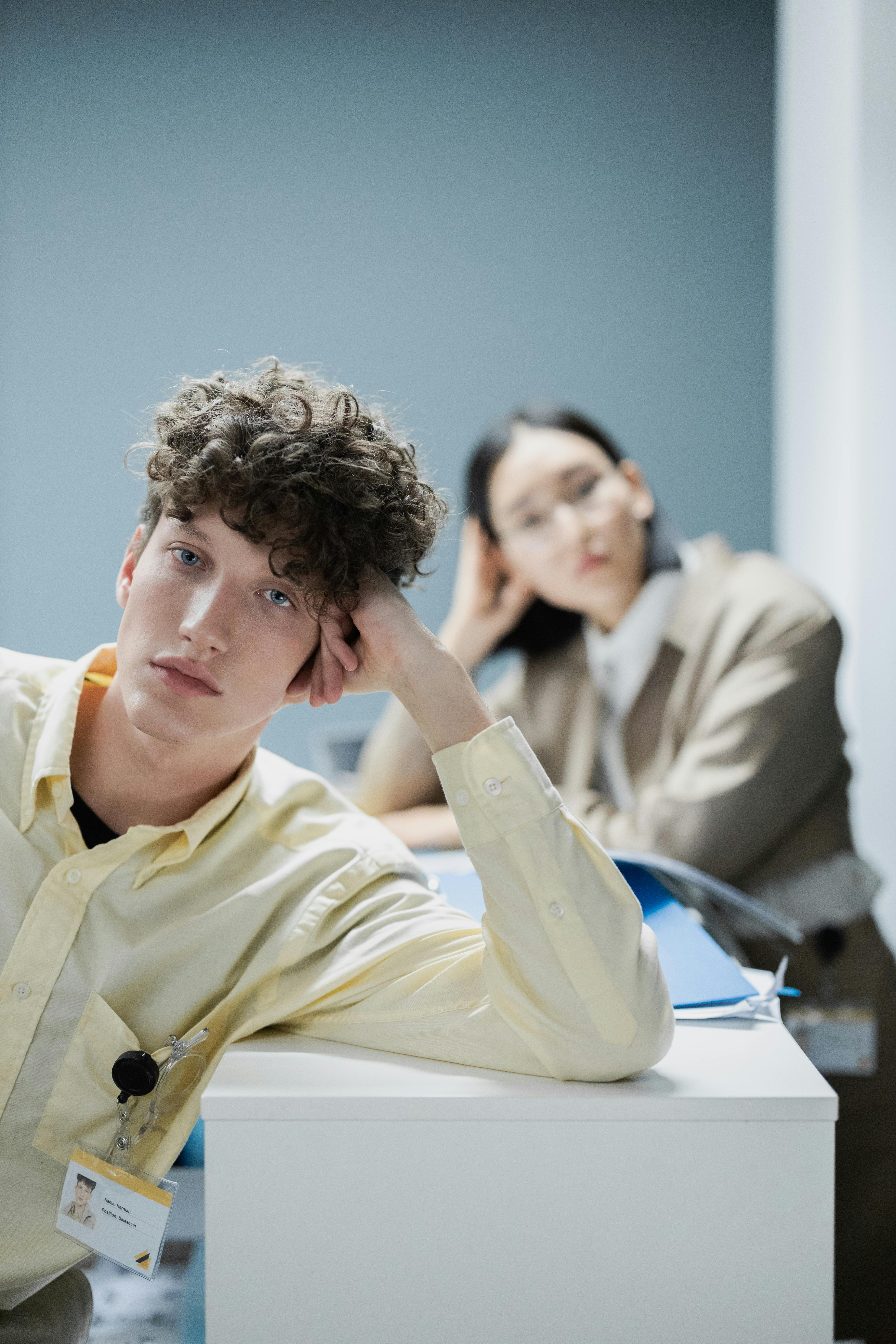 Man Leaning on Counter Top · Free Stock Photo