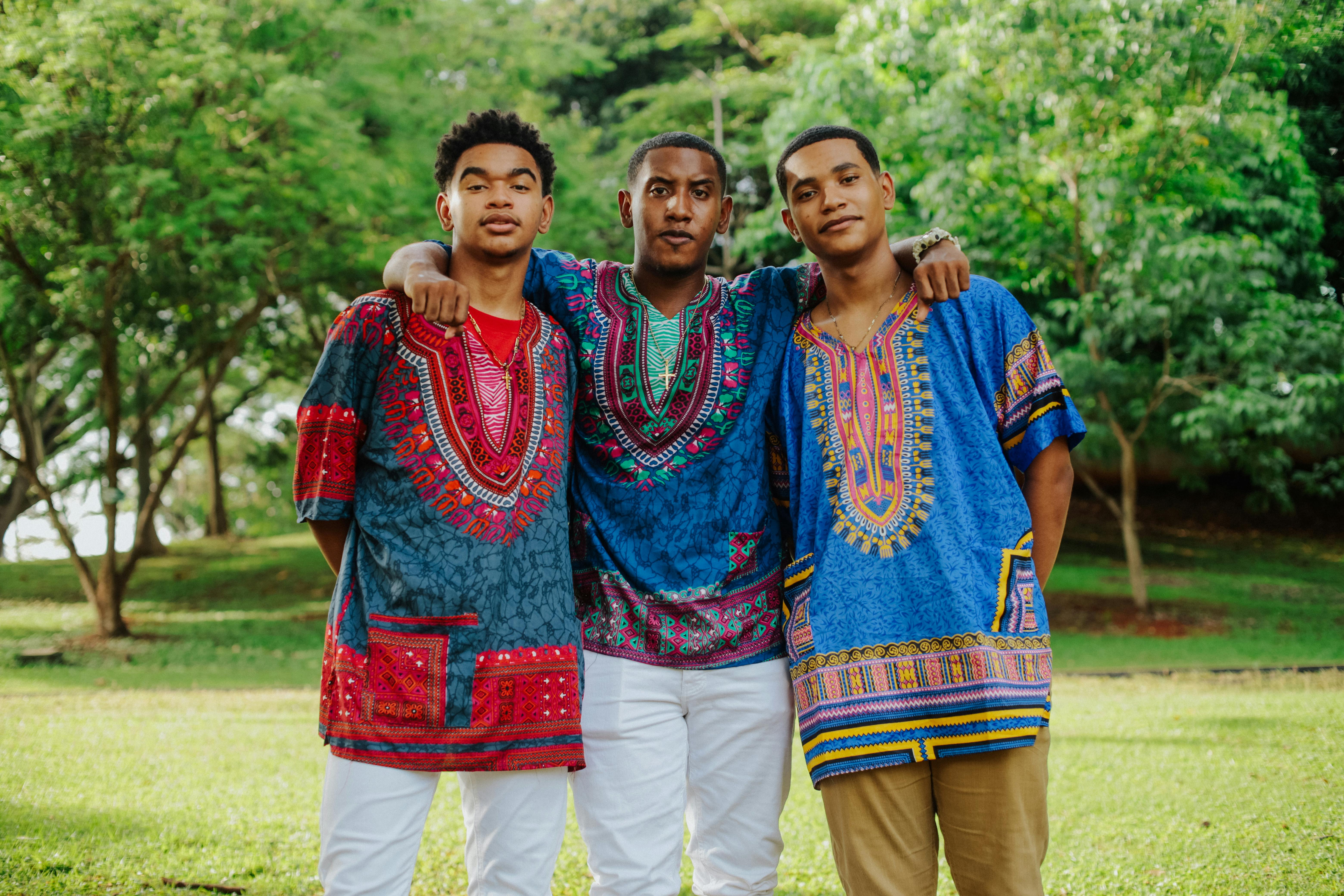 Men Posing in Dashikis · Free Stock Photo