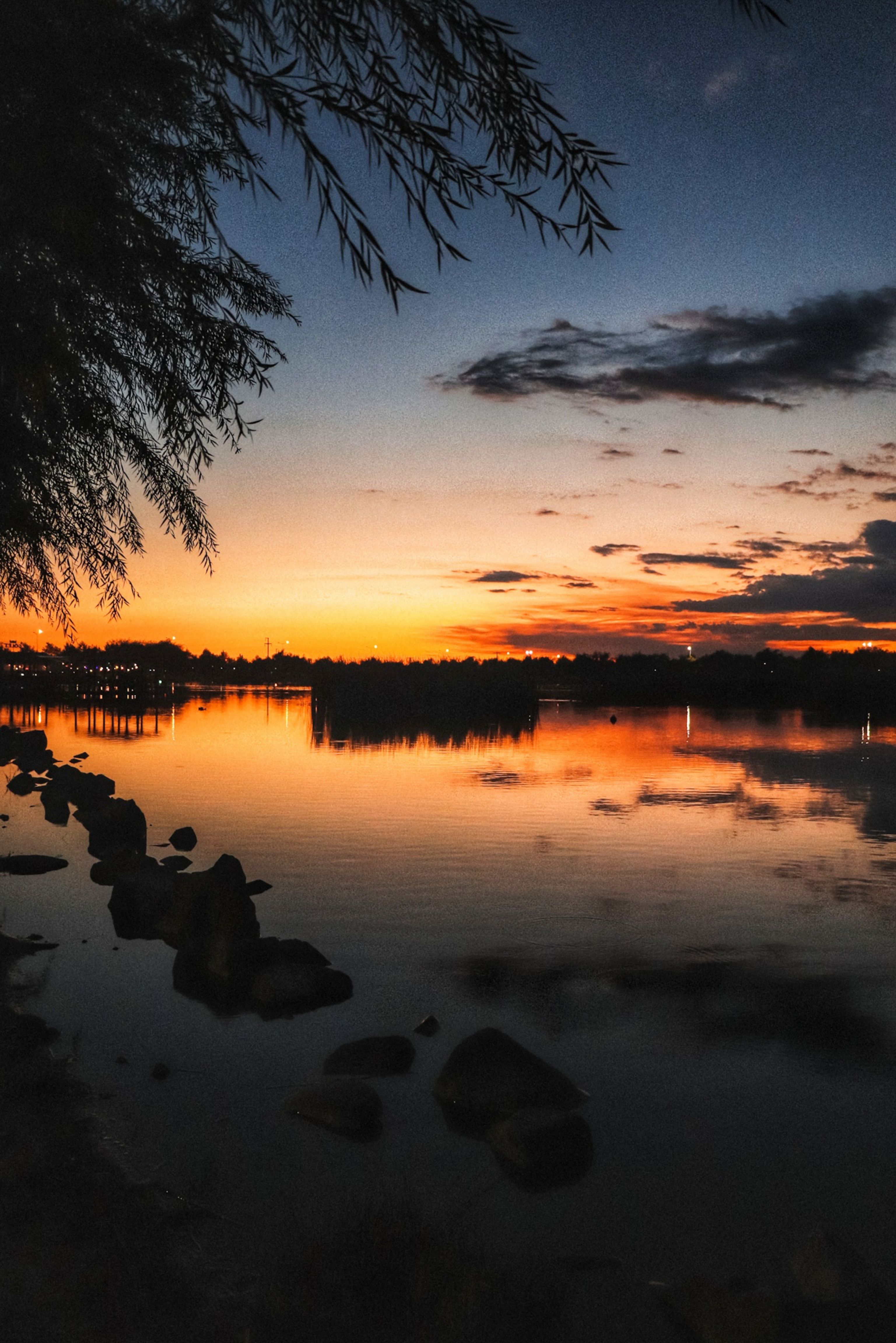 Sunset over Lakeshore · Free Stock Photo