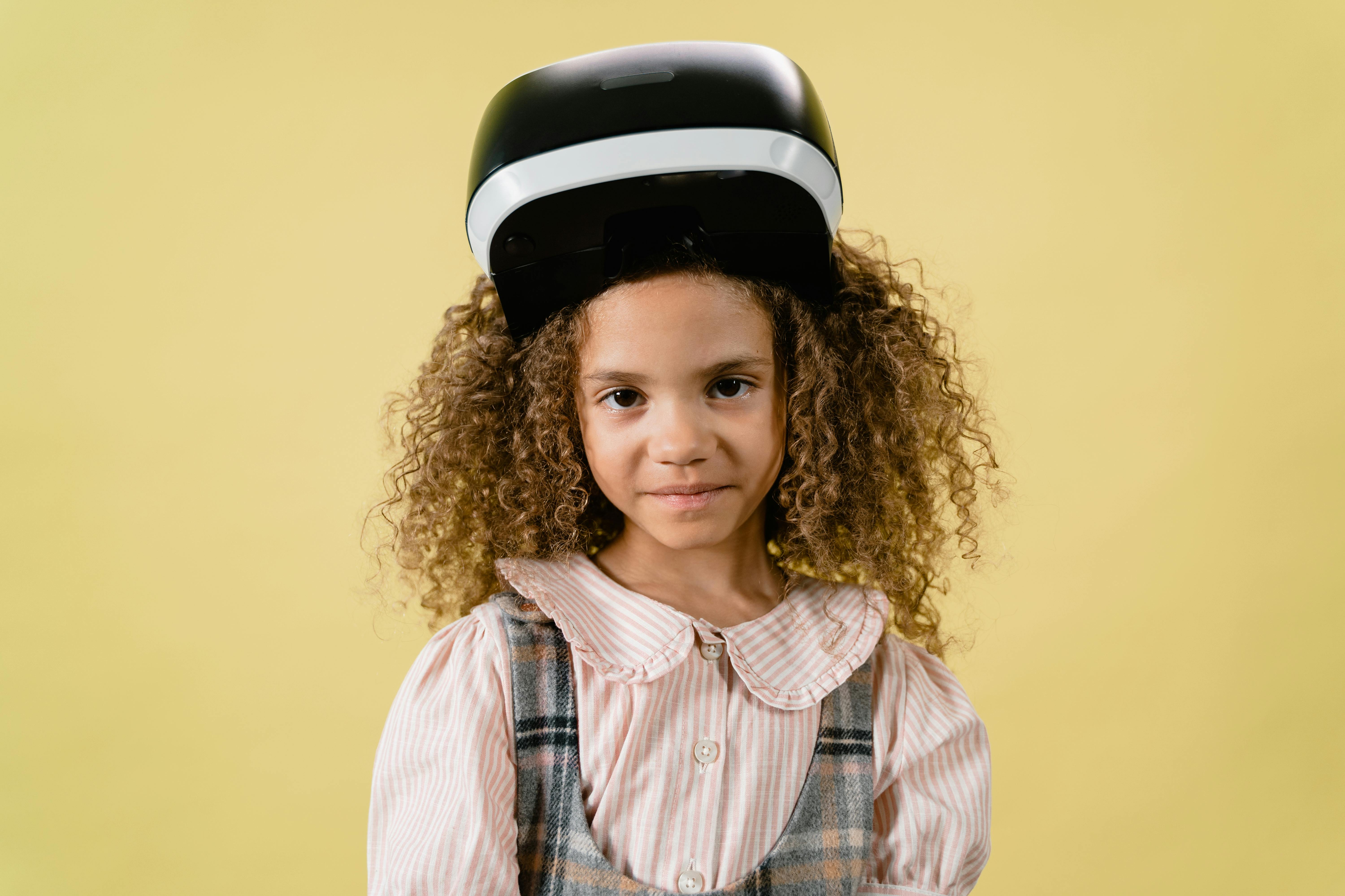 A Cute Girl Wearing a Vr Headset · Free Stock Photo