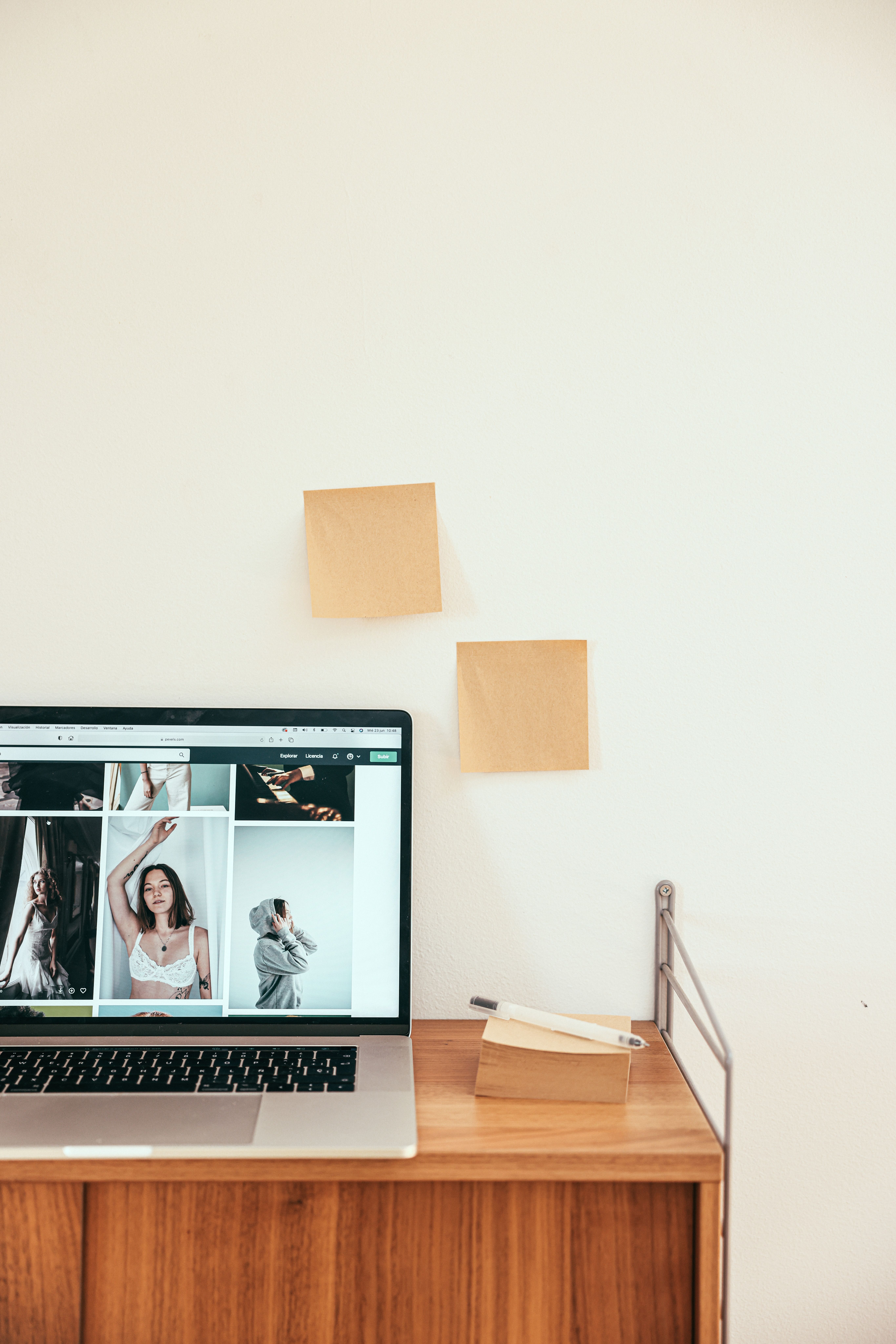 Sticky Notes over Laptop on Desk · Free Stock Photo