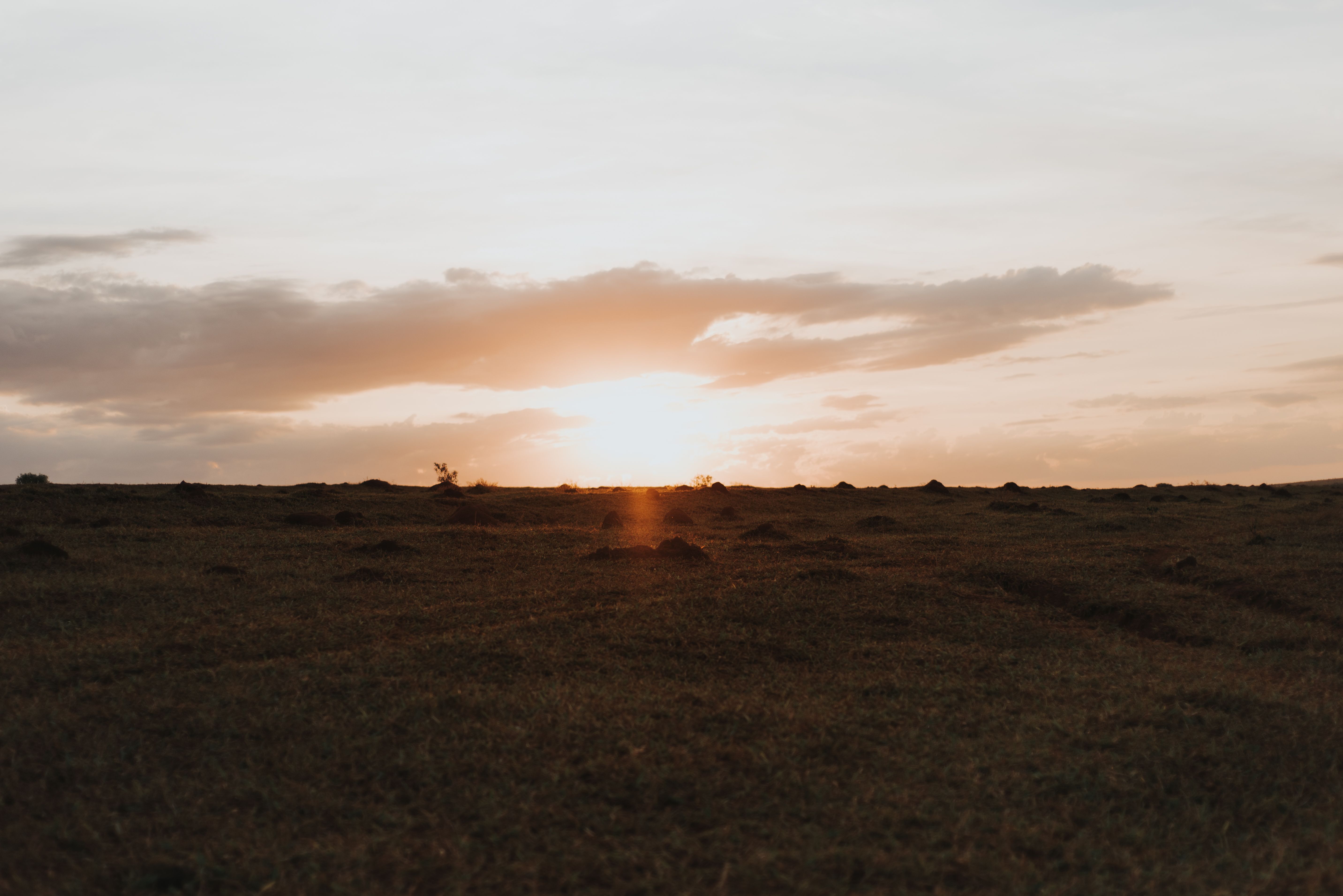 Sunset Ray Field Desert