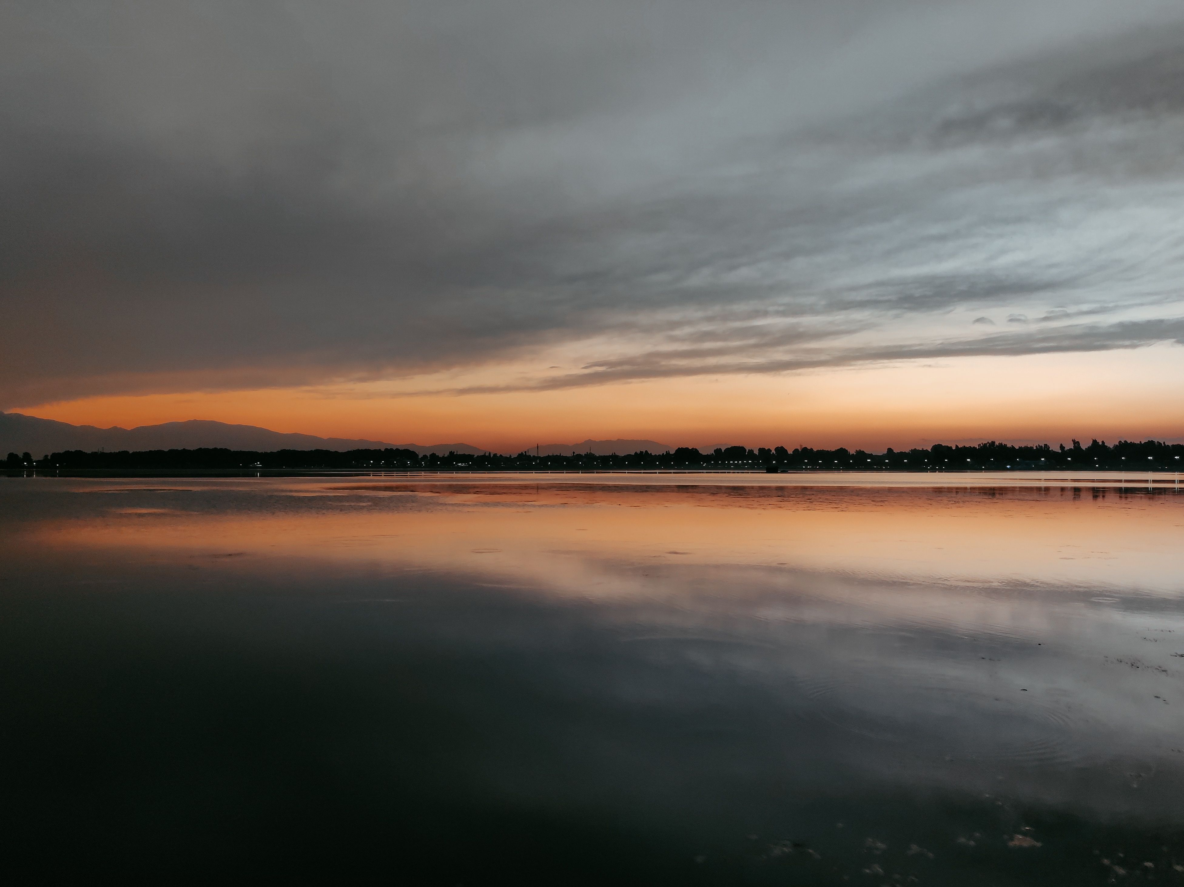 Sea Near Moutains and Tress during Night Time · Free Stock Photo