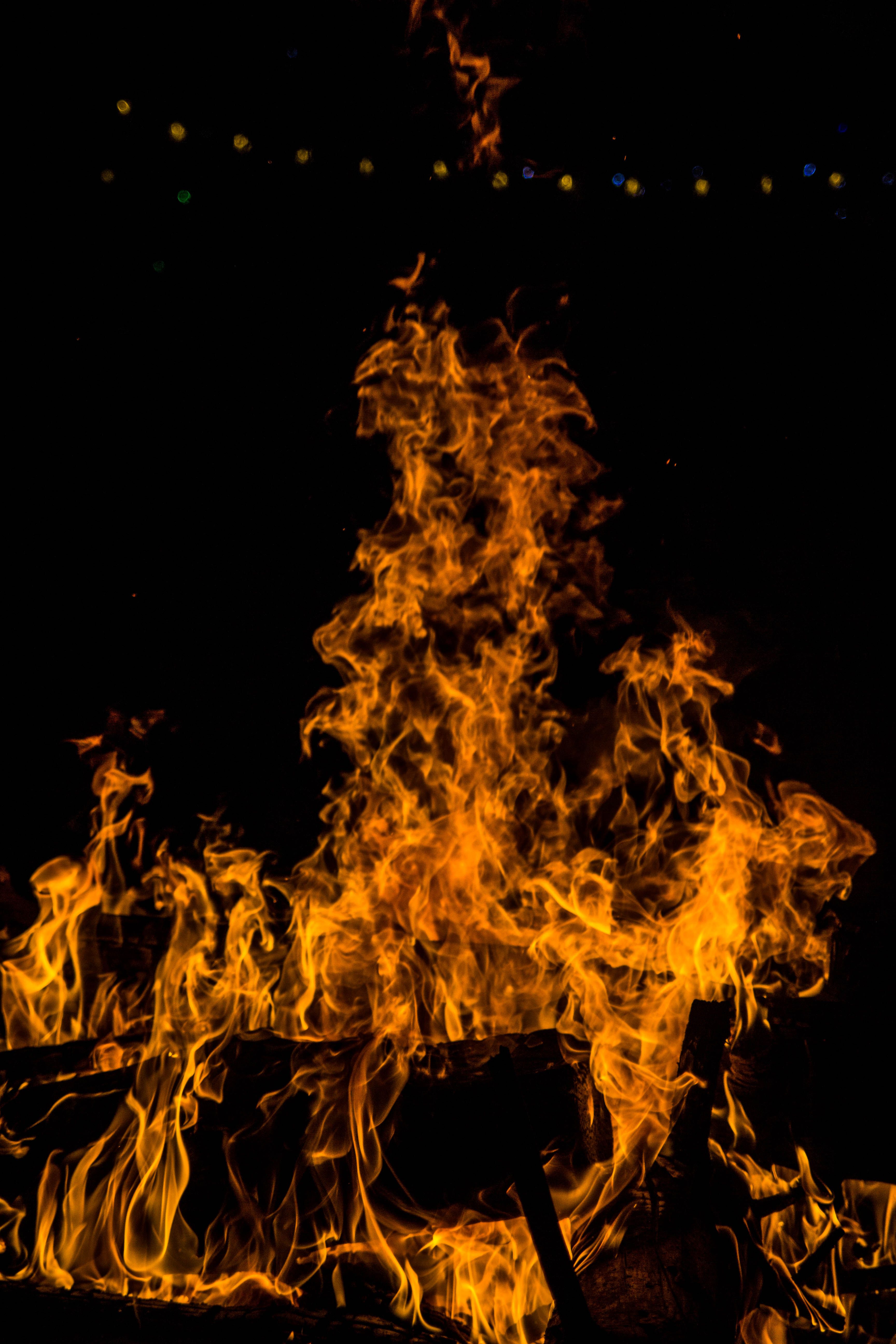 Fire in the Middle of the Dark · Free Stock Photo