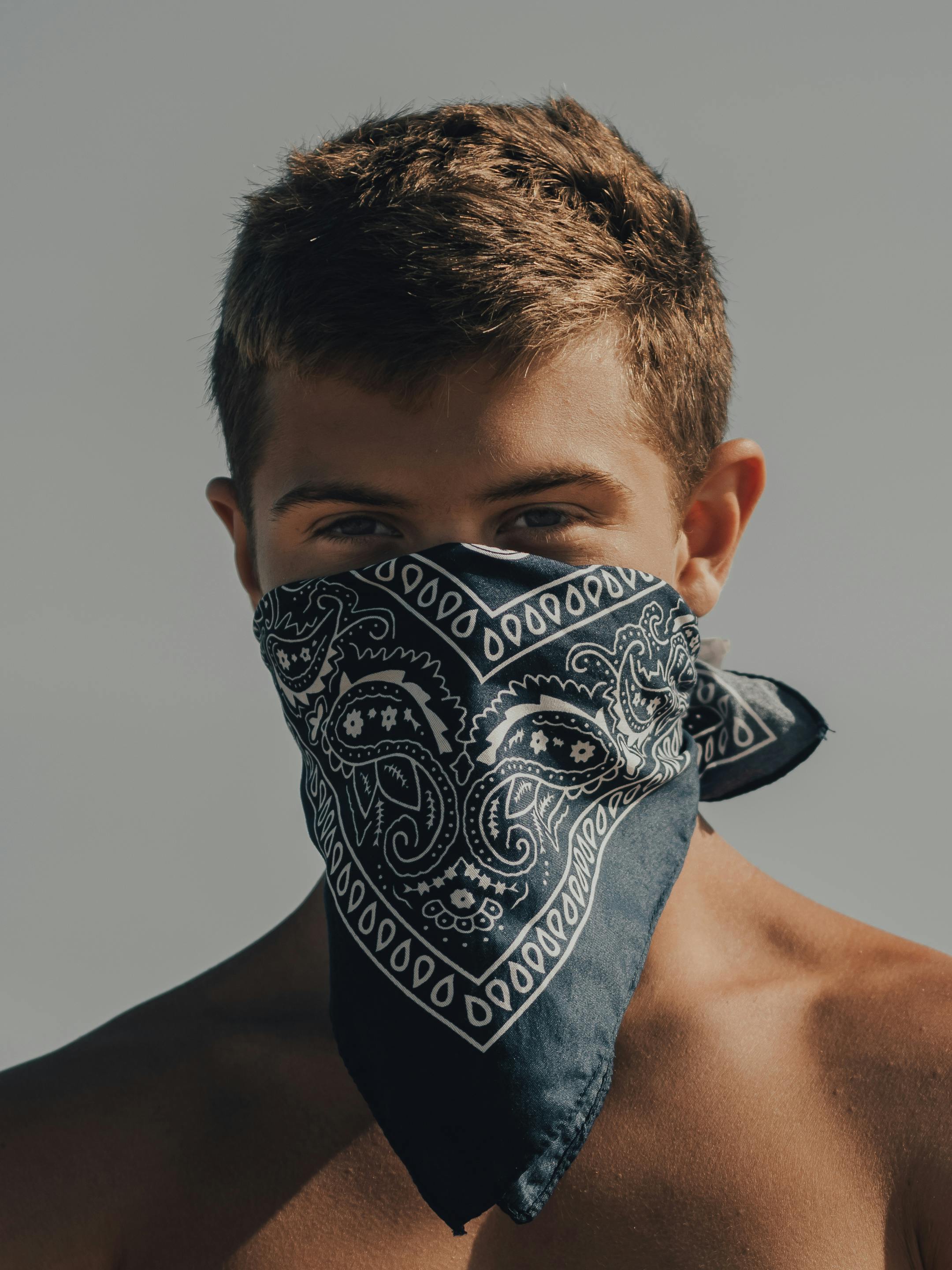 Man with Scarf on Face · Free Stock Photo