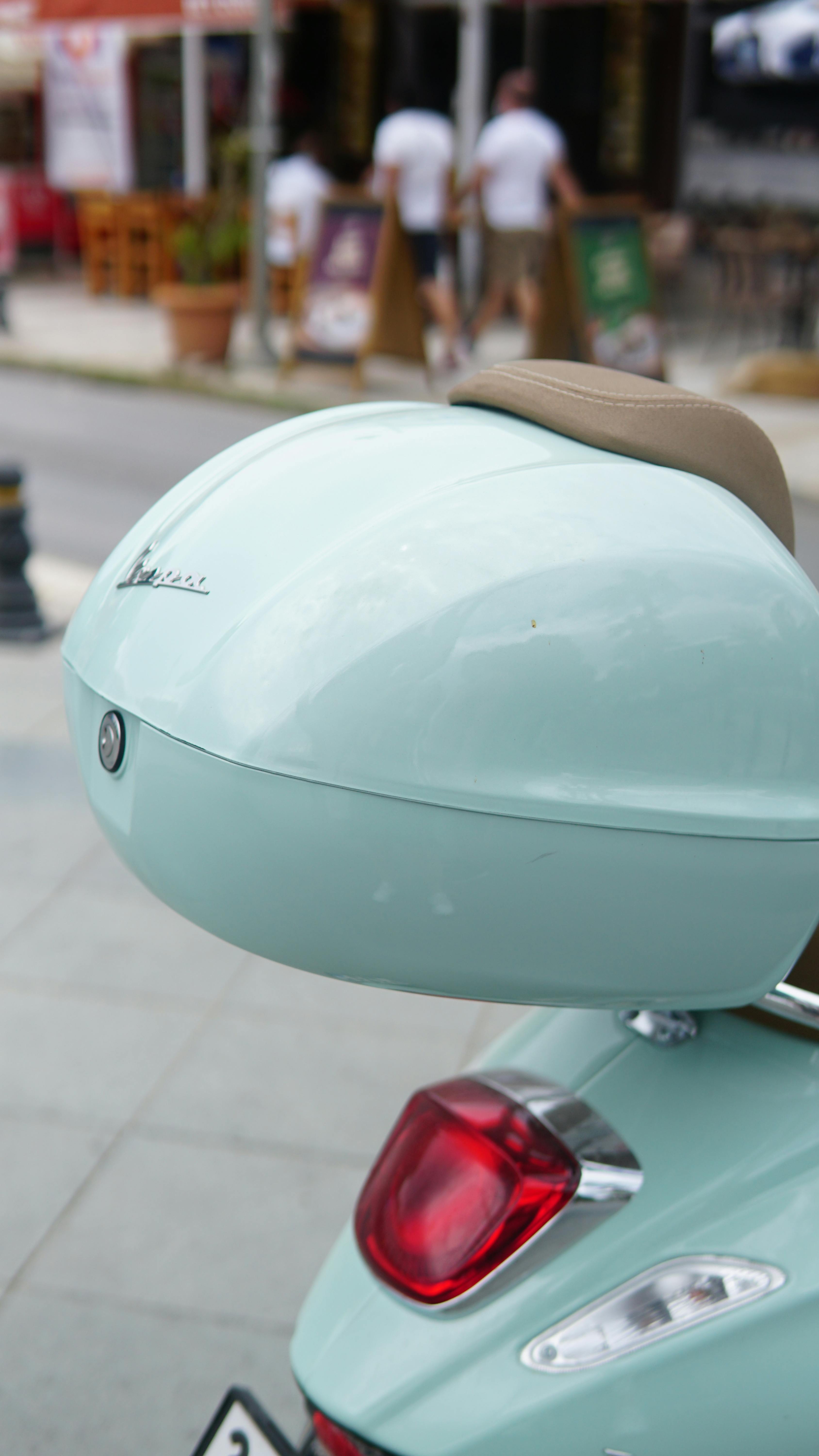 A Close-Up Shot of a Motorcycle with a Top Box · Free Stock Photo
