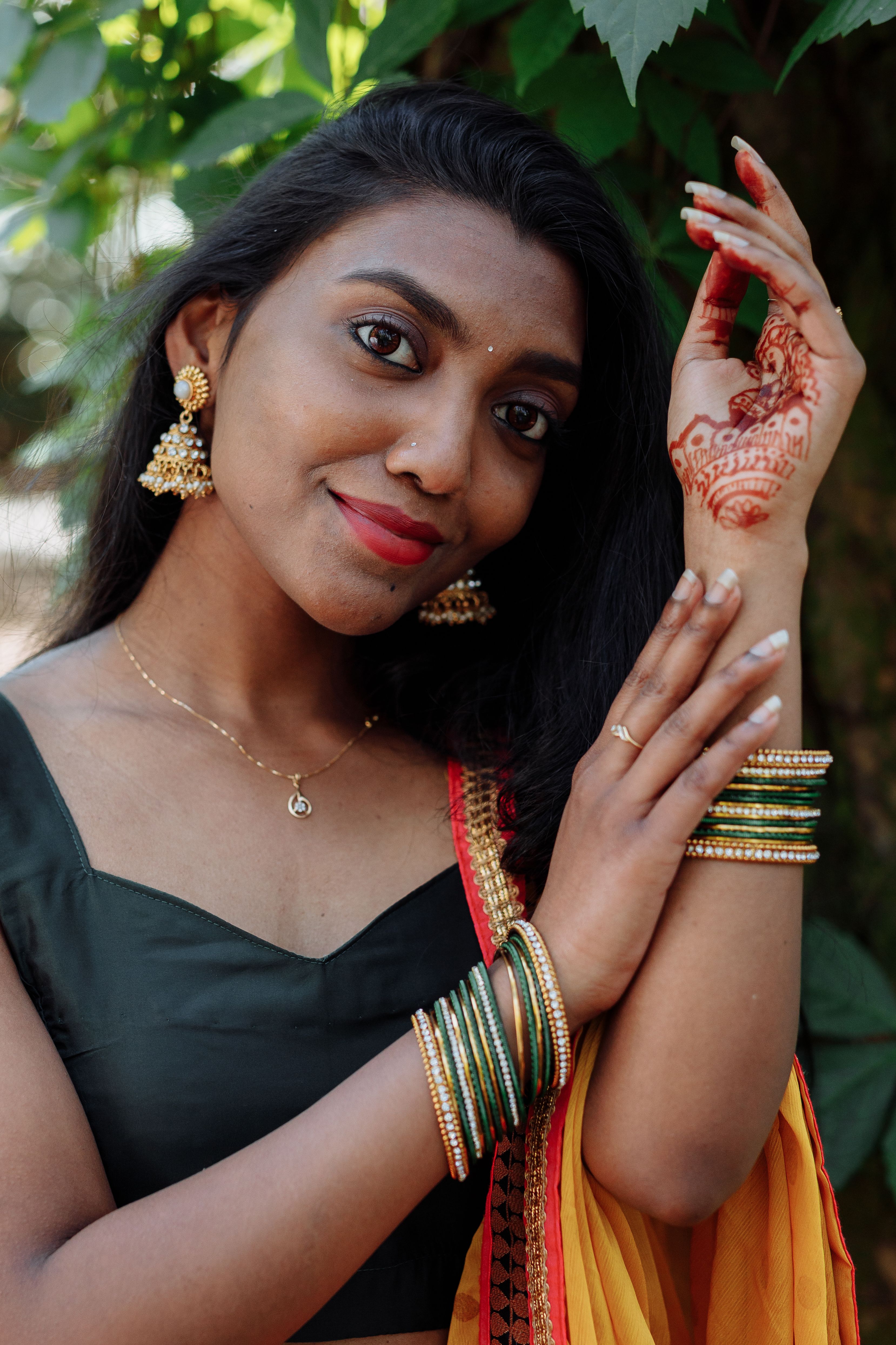 Woman Wearing Bracelets posing · Free Stock Photo