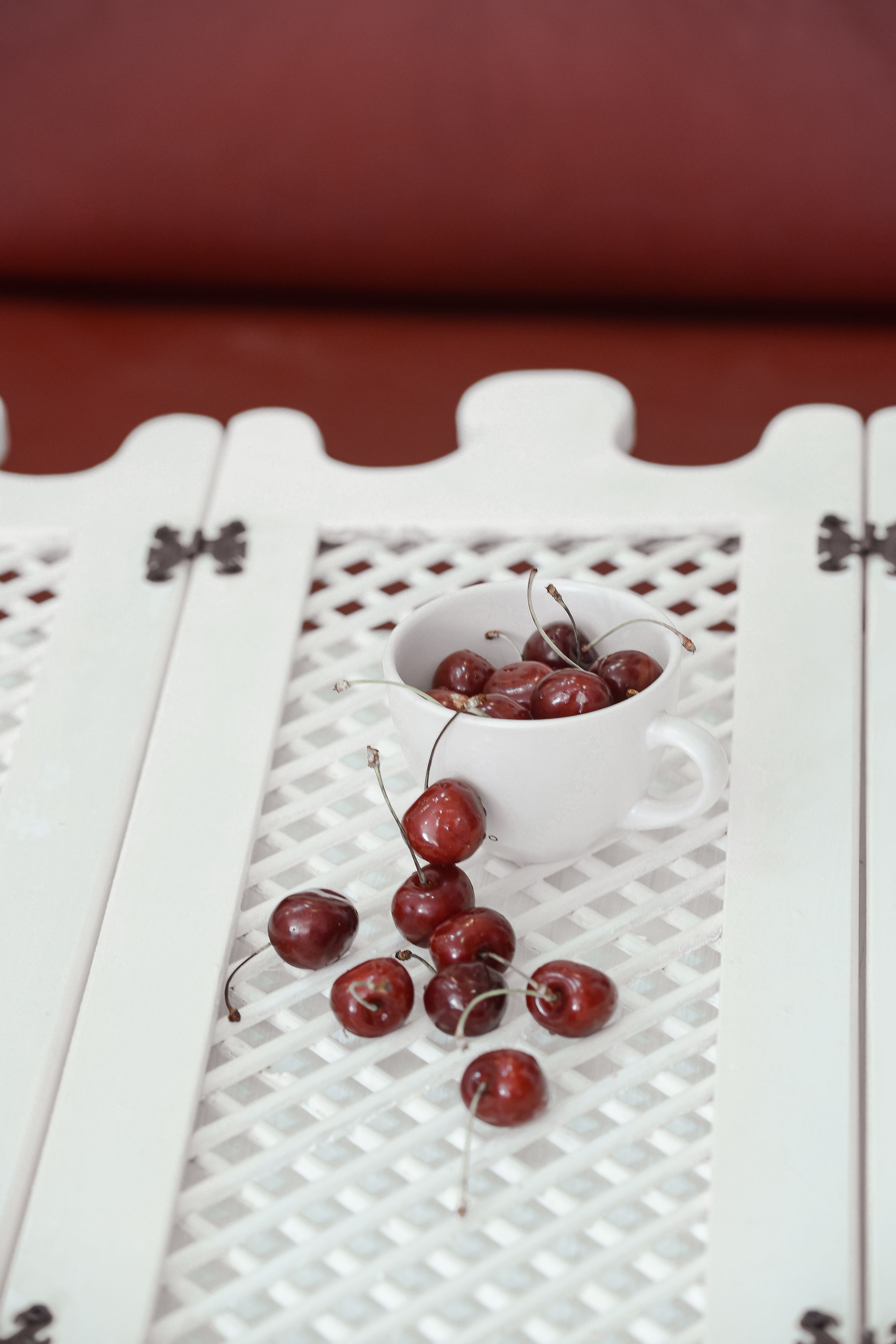 Metal Cup of Cherries · Free Stock Photo