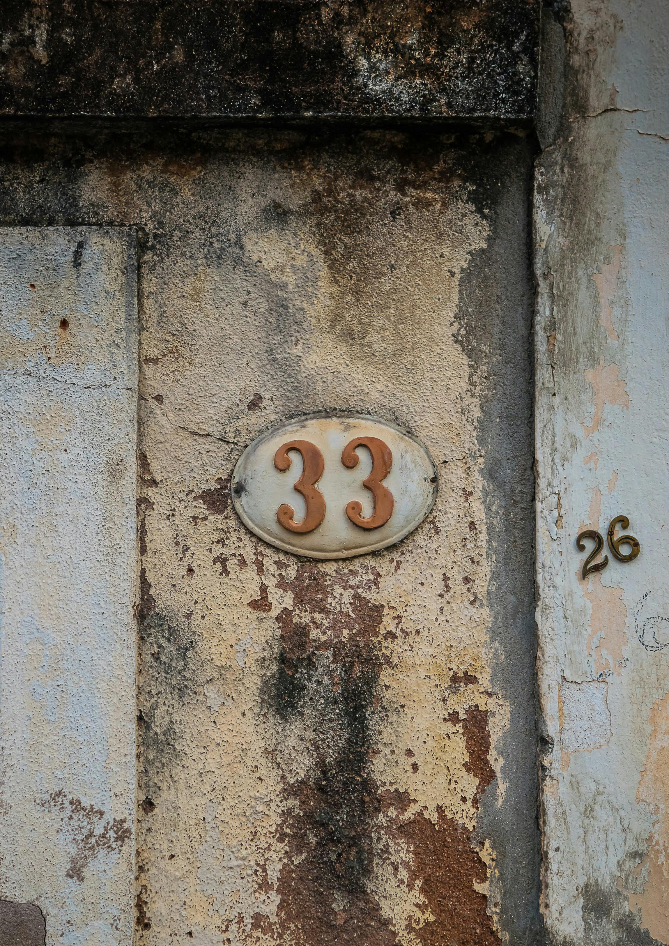 House Sign on Old Building · Free Stock Photo