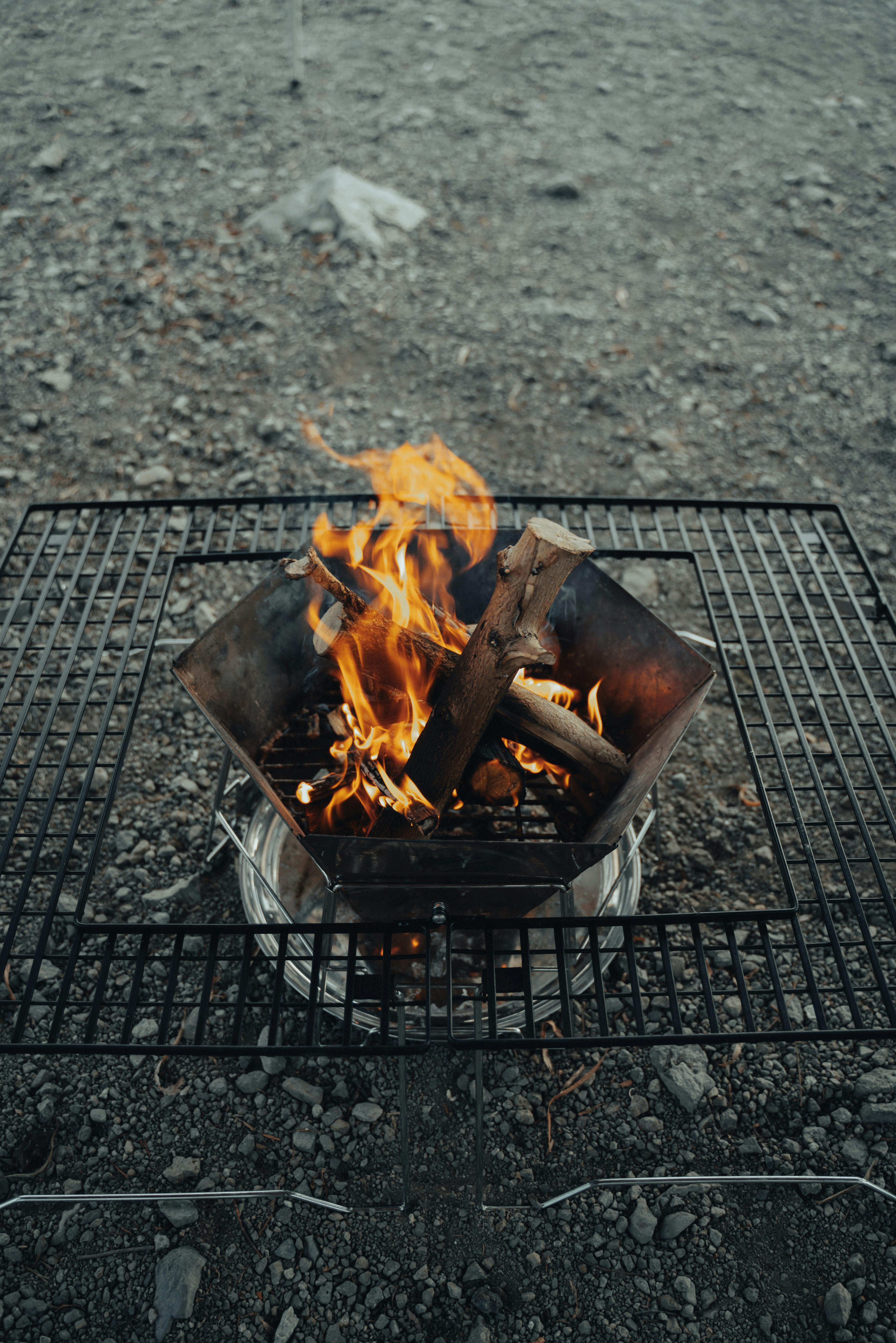 Small Campfire Burning on Ground · Free Stock Photo