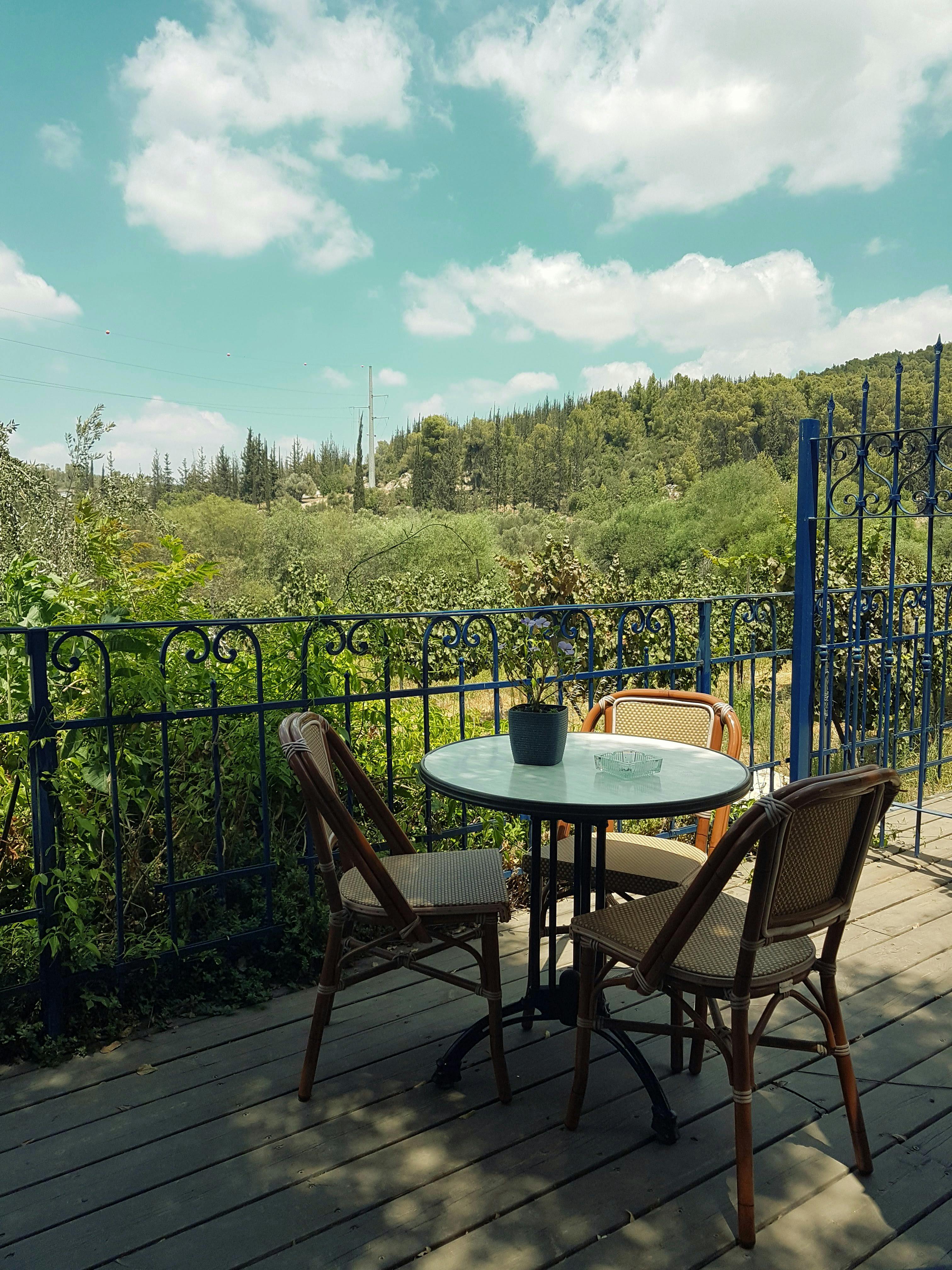 Terrace behind Windows · Free Stock Photo