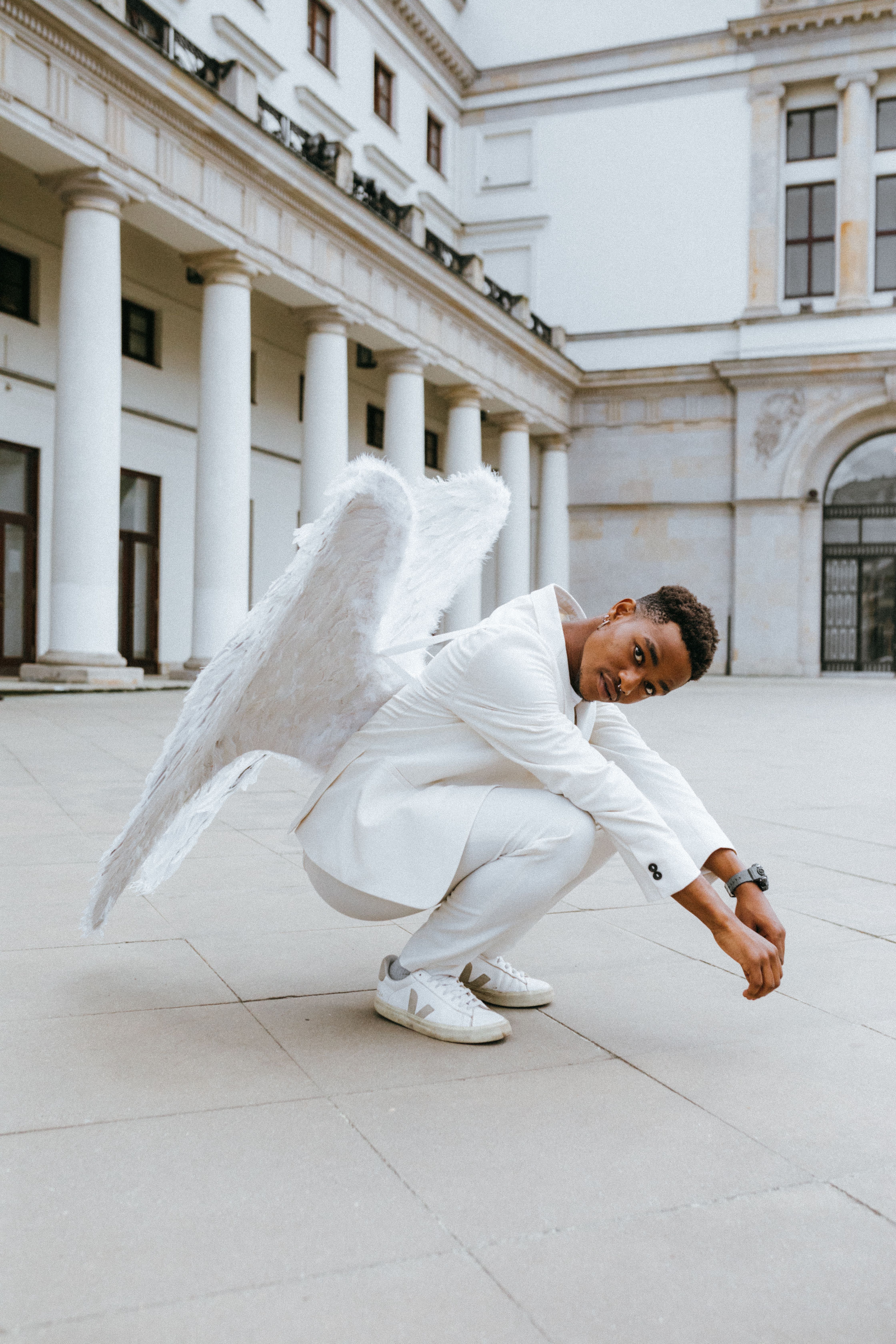 A Man Wearing an Angel Costume · Free Stock Photo