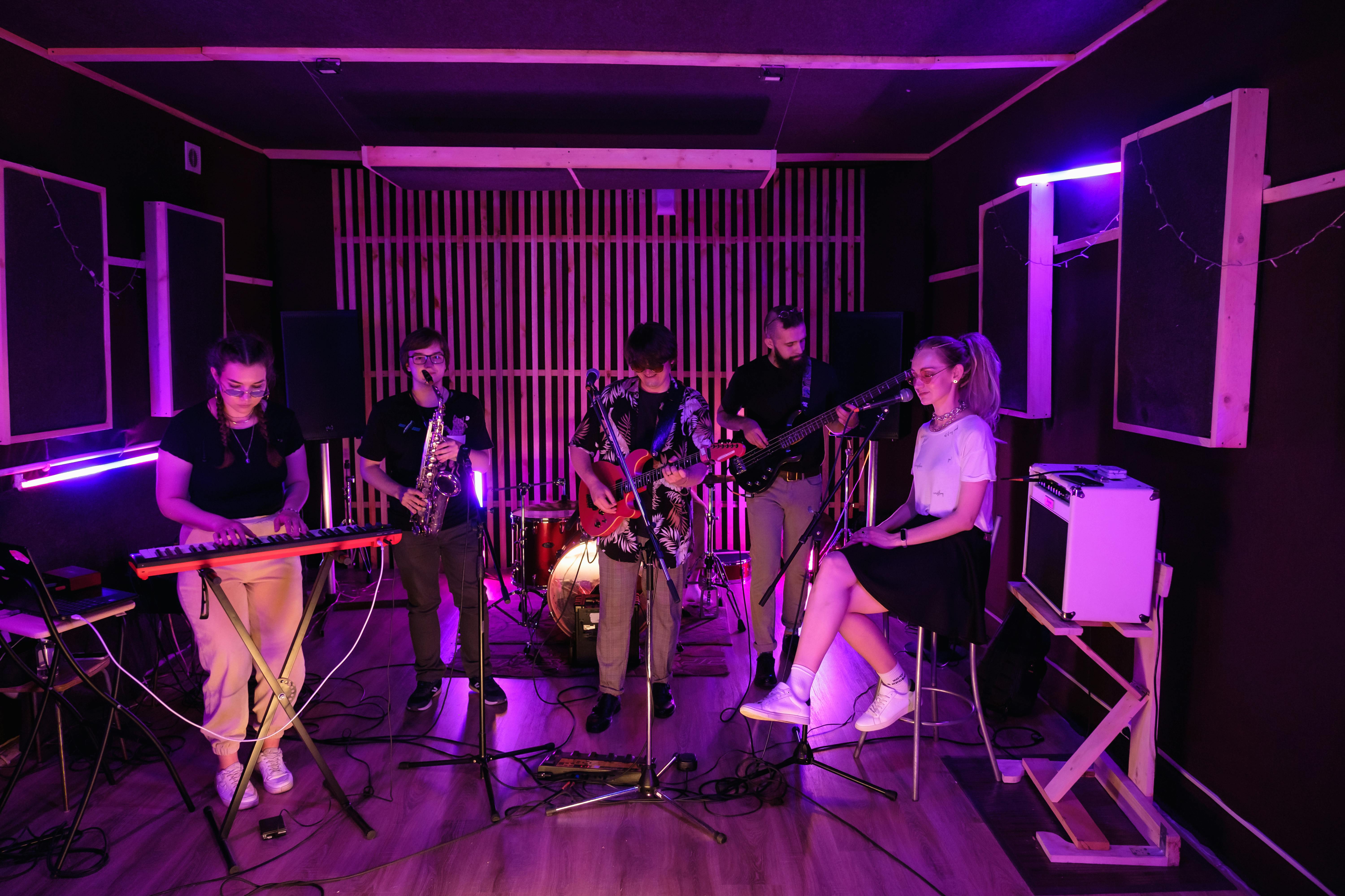 A Band Doing a Rehearsal · Free Stock Photo