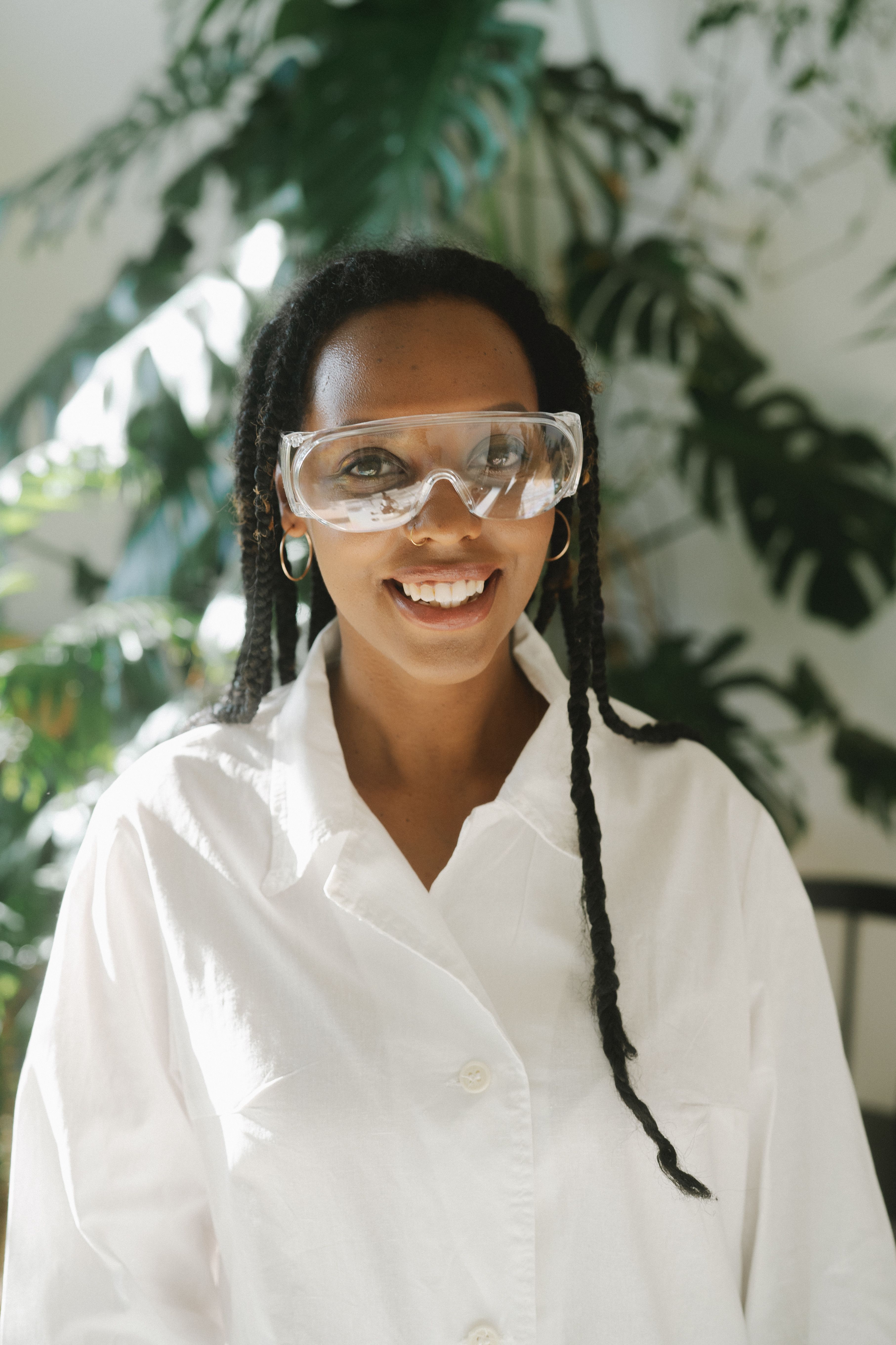 Woman with Braided Hair Wearing Goggles · Free Stock Photo