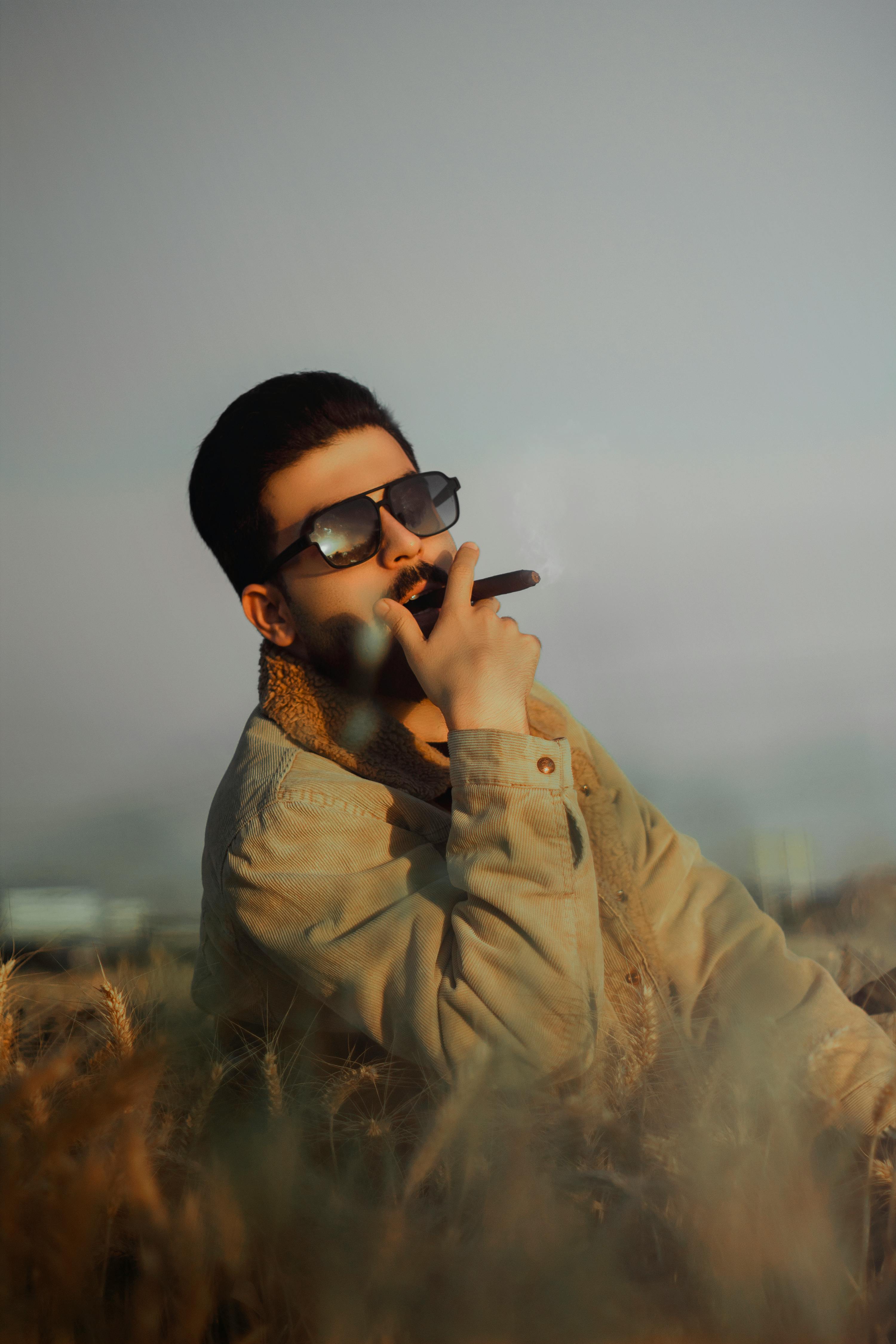 Brunette Smoking Cigar · Free Stock Photo