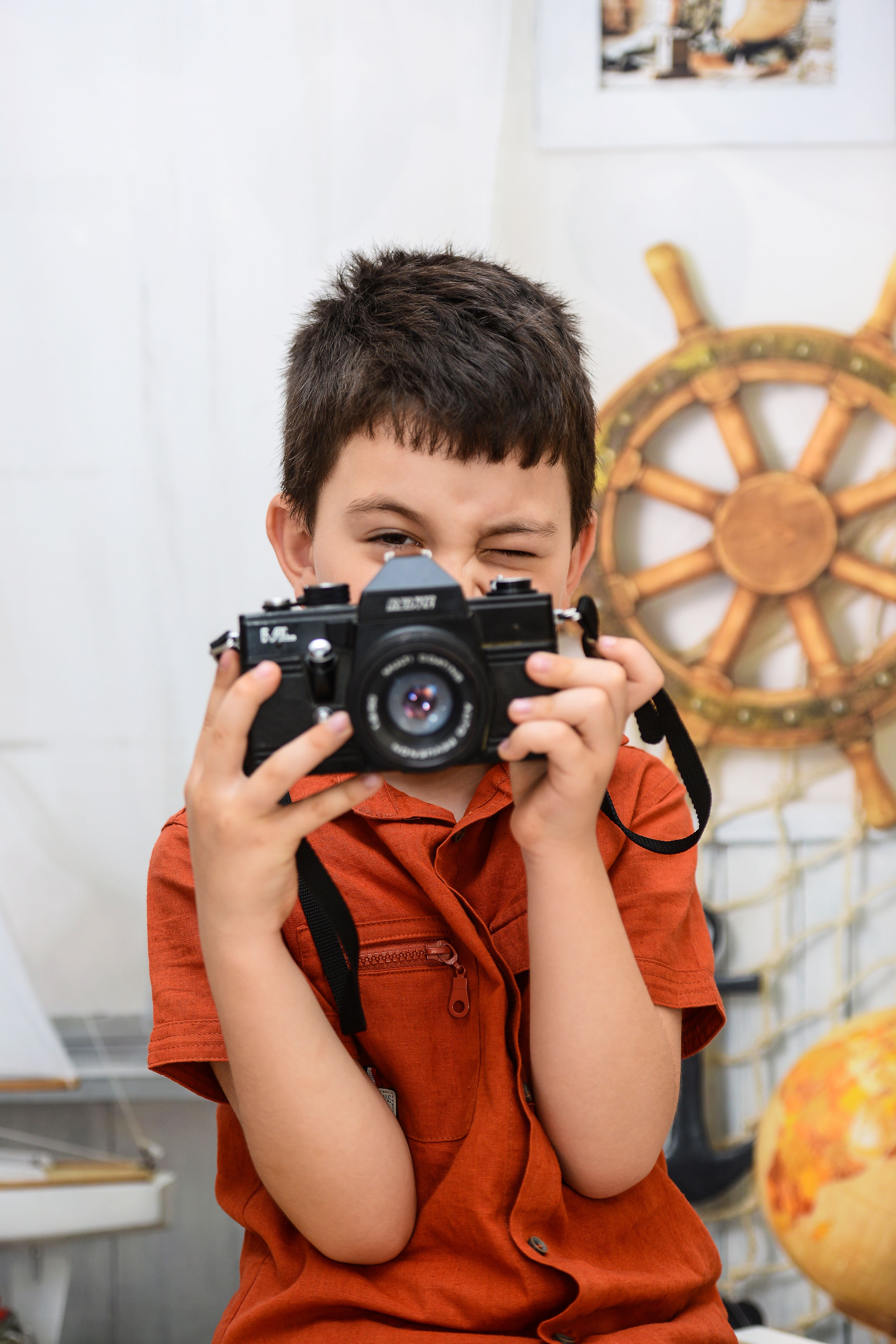 A Boy with a Camera · Free Stock Photo