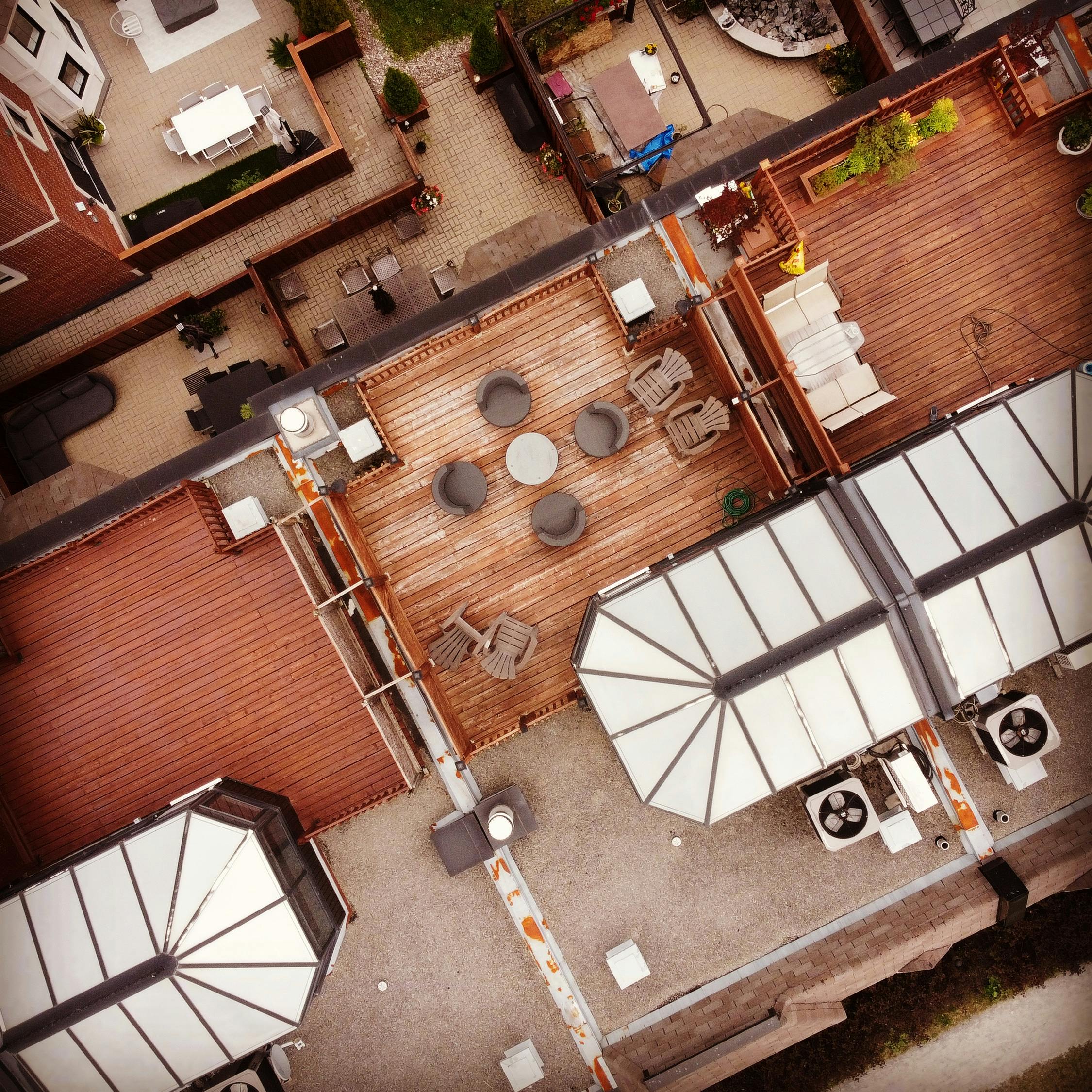 Drone Shot of a Rooftop · Free Stock Photo