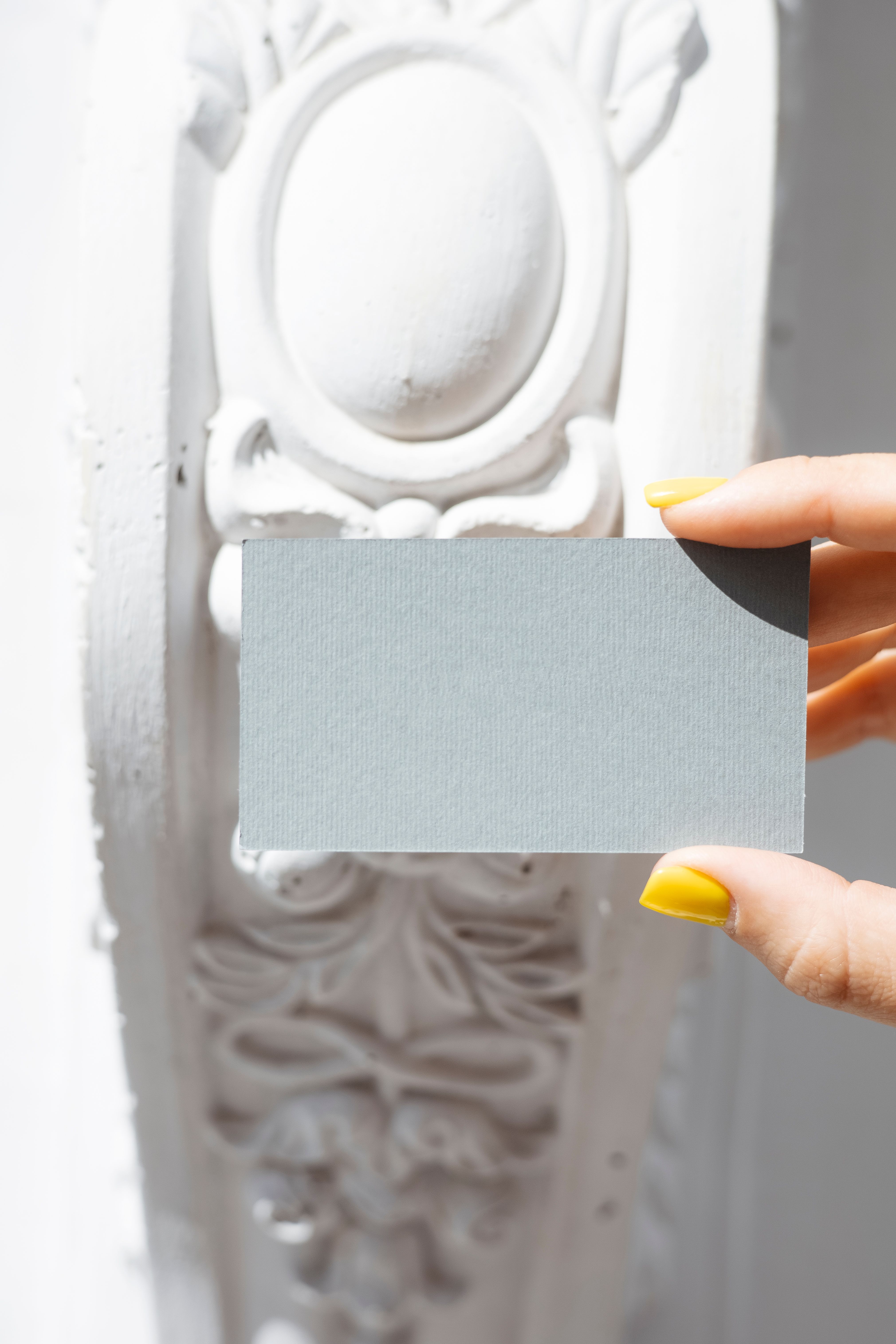 A Person Holding a Blank Card · Free Stock Photo