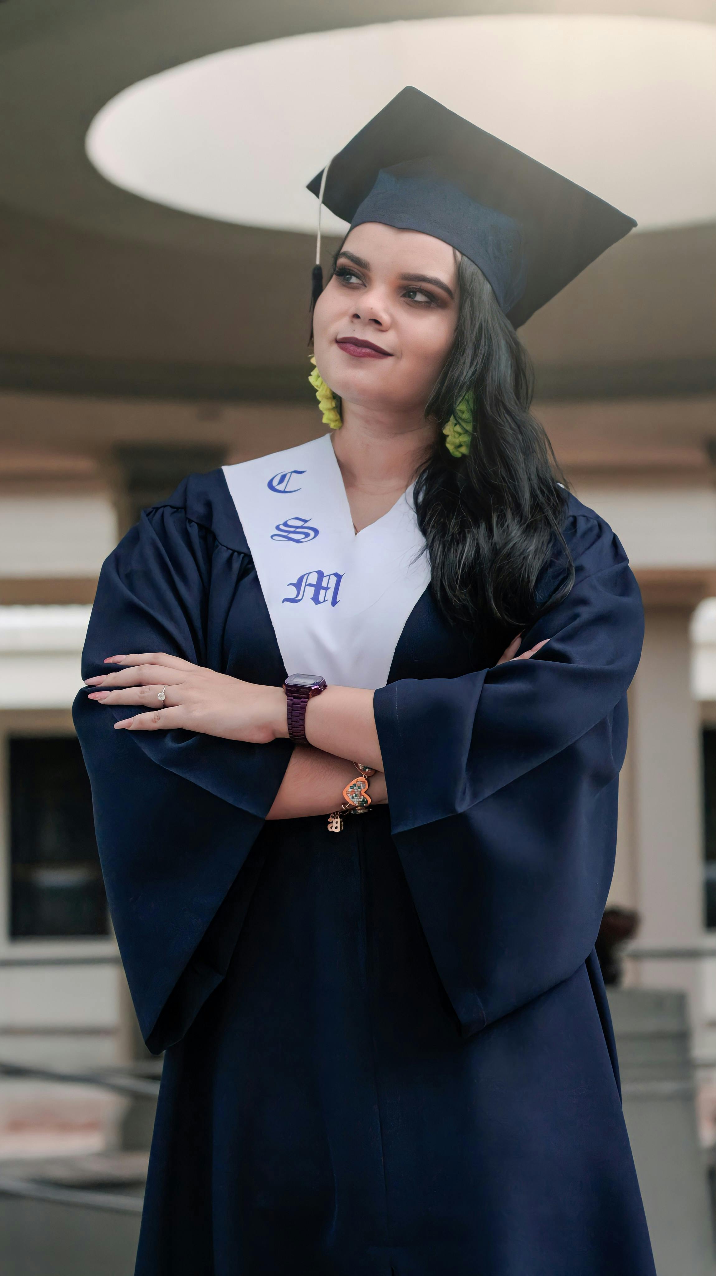 Woman Wearing a Graduation Cap · Free Stock Photo