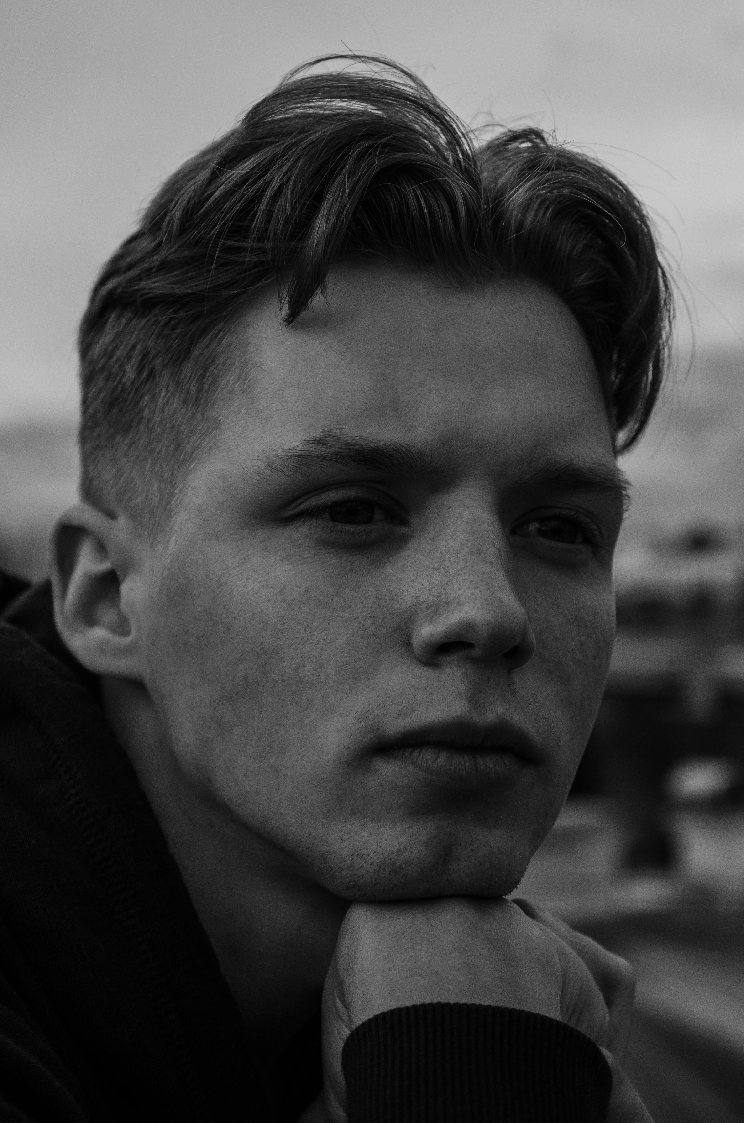 Man in Grayscale Photography · Free Stock Photo