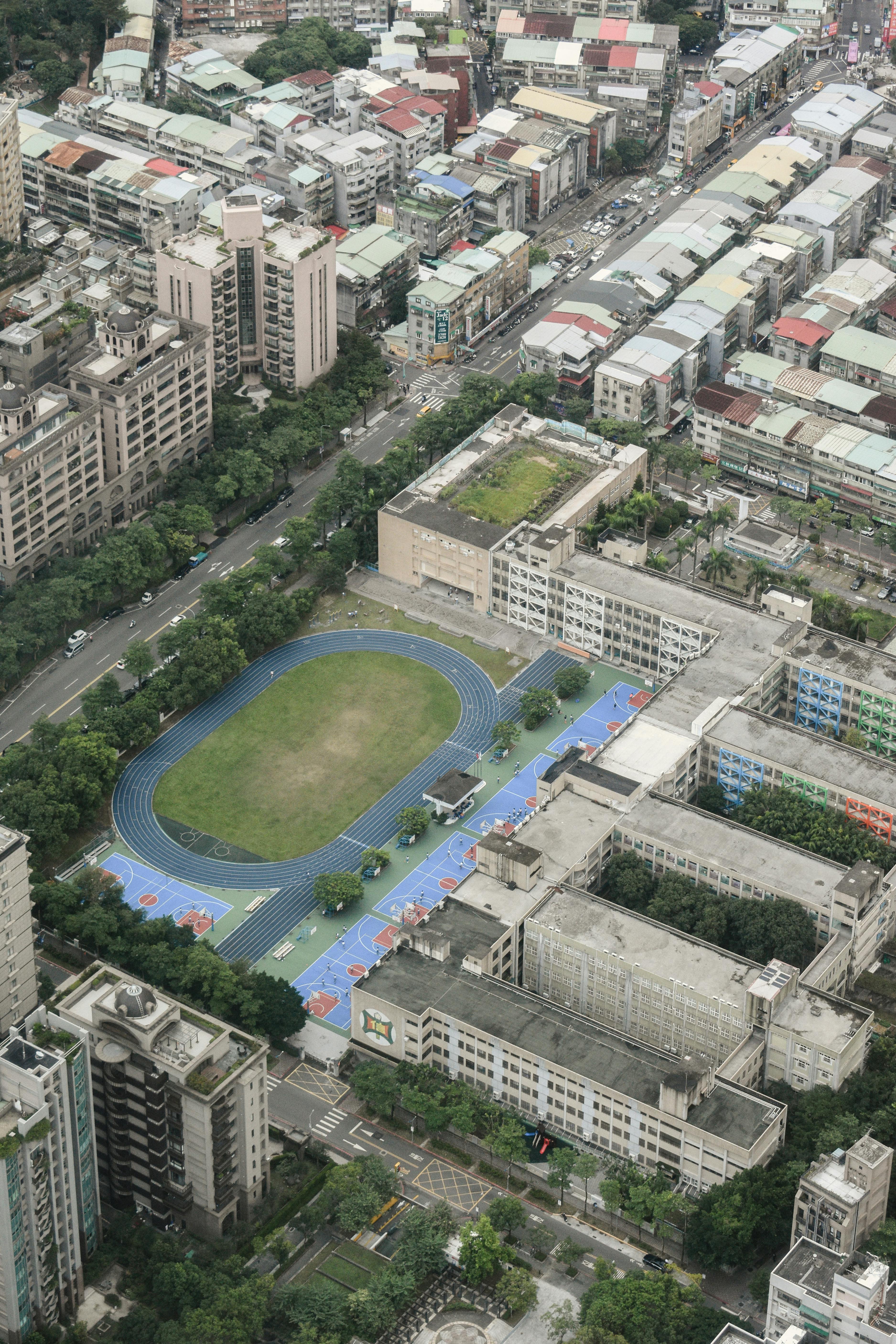 Aerial View of the Historic Skyline of Downtown Riverside, California ...