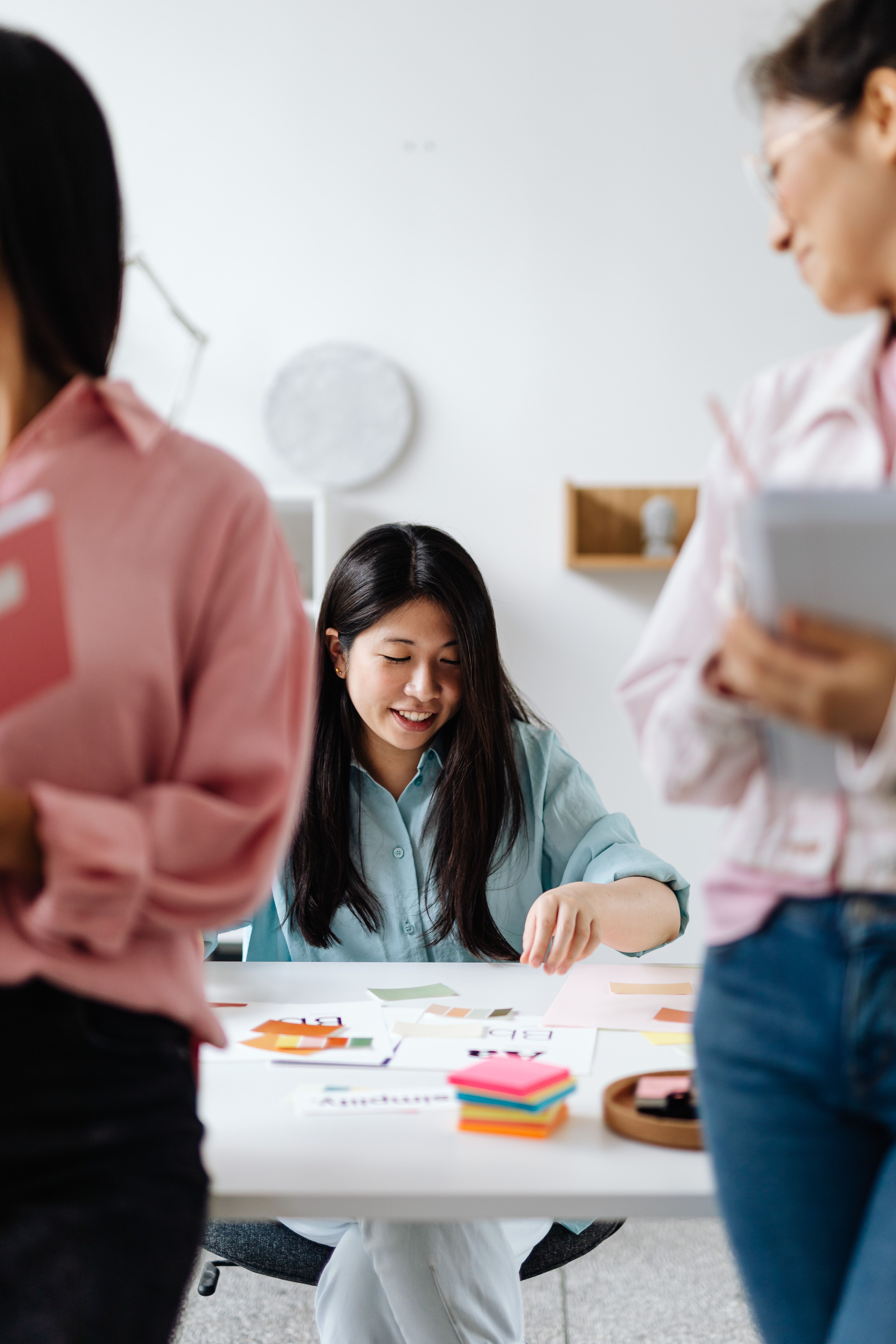 Women Looking at Color Samples · Free Stock Photo