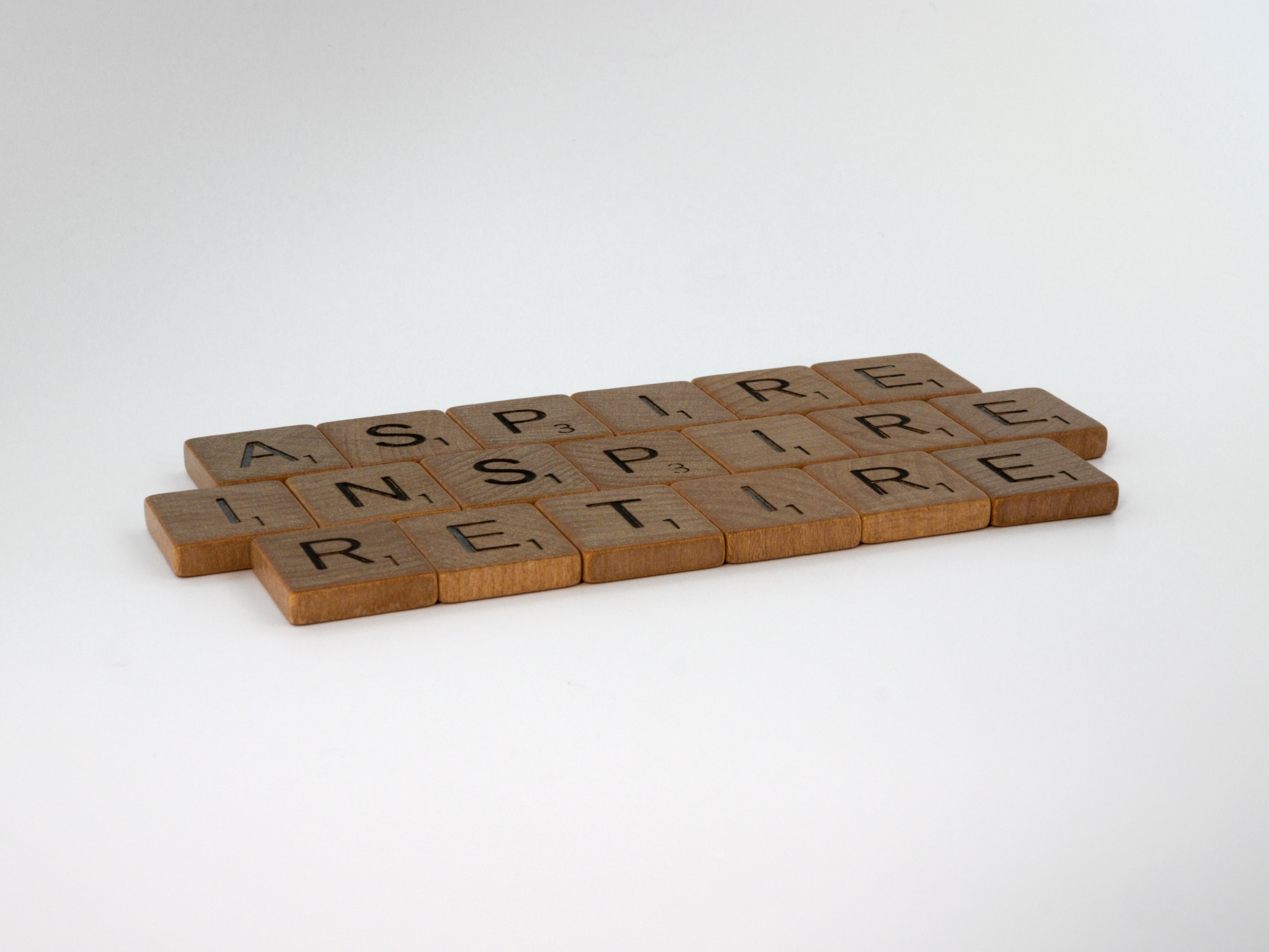 Scrabble Tiles on the White Background · Free Stock Photo