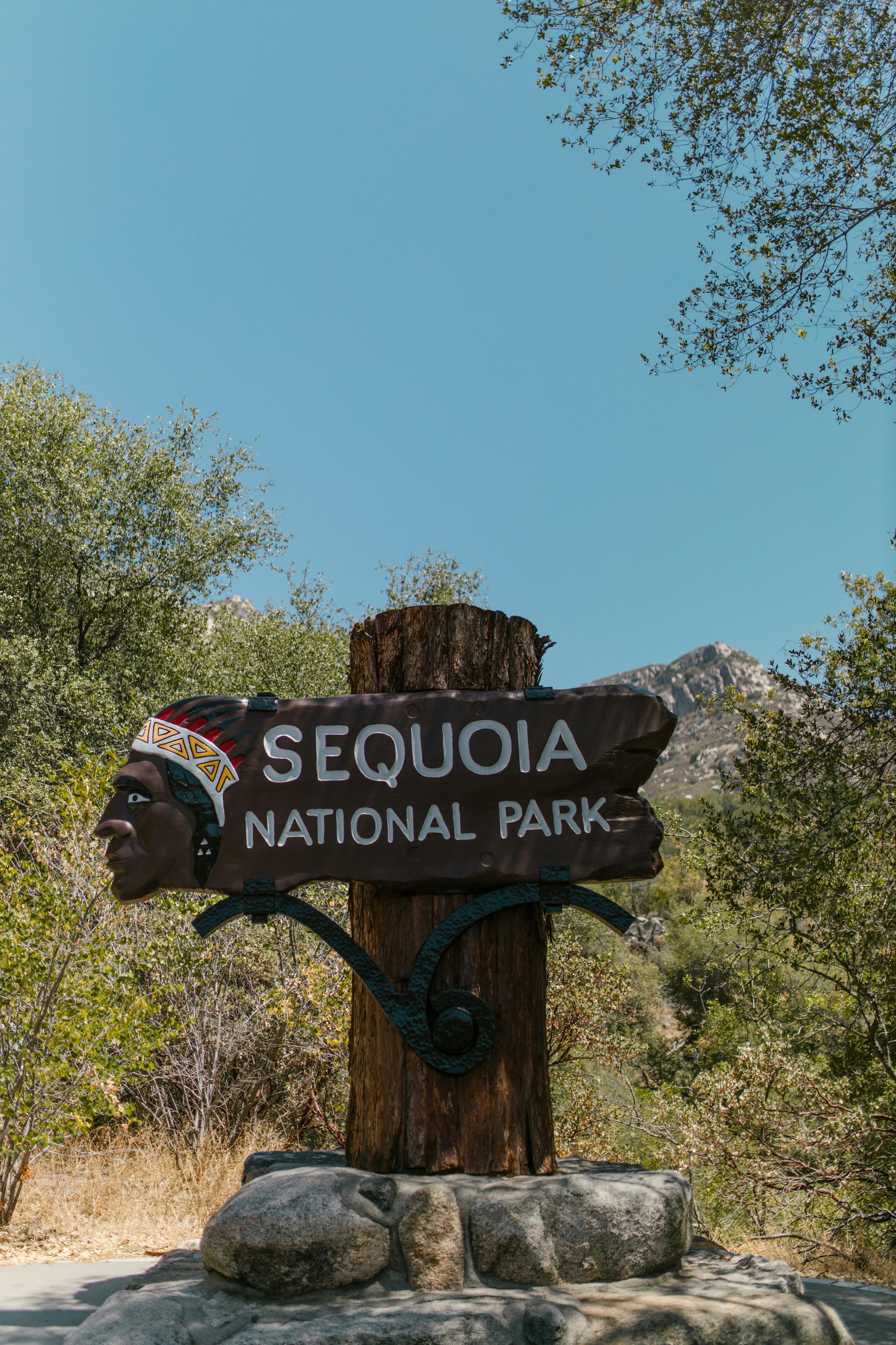 Sign at the Entrance to Sequoia National Park, California · Free Stock ...