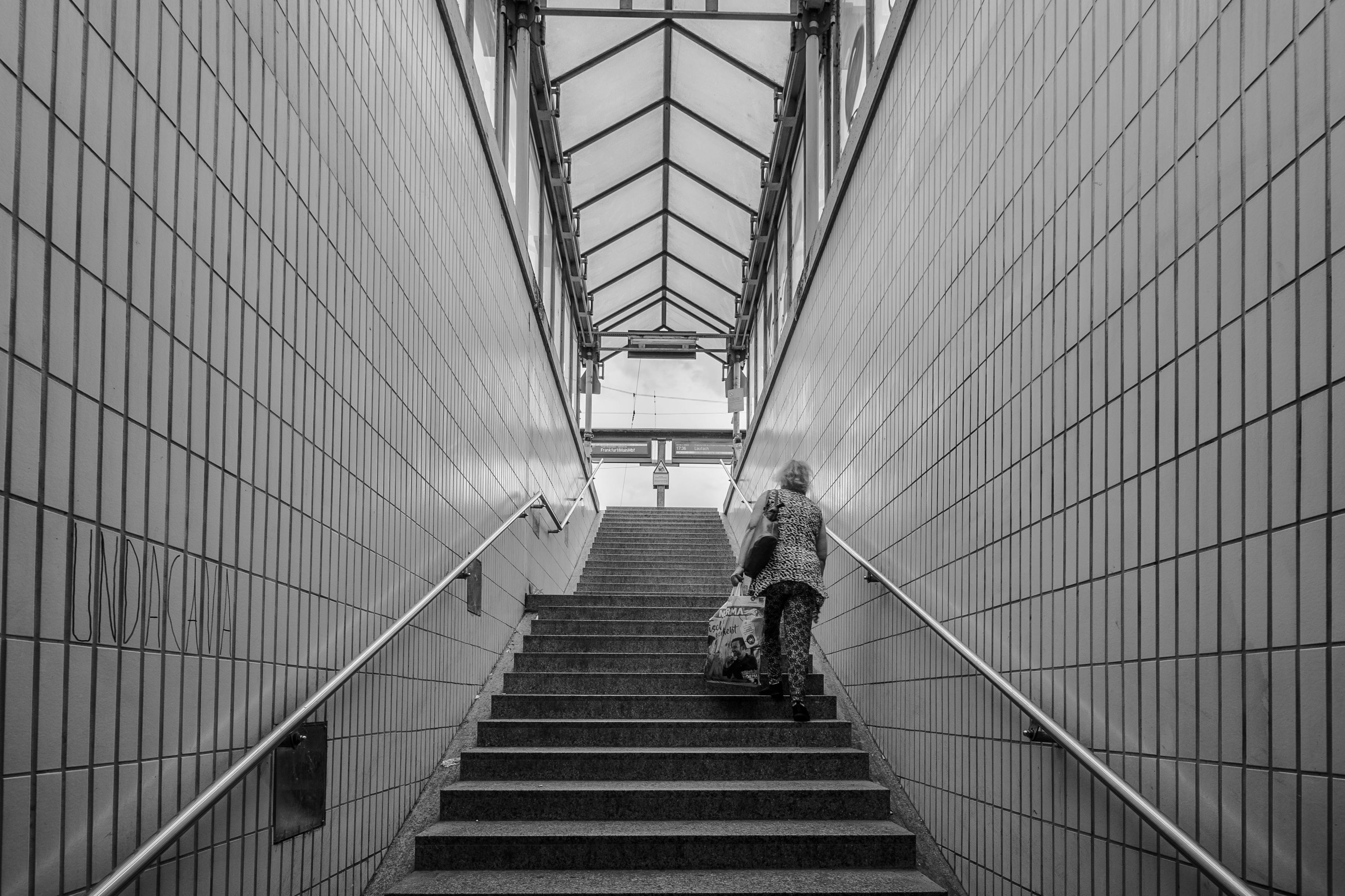 Person Walking Up the Stairs · Free Stock Photo