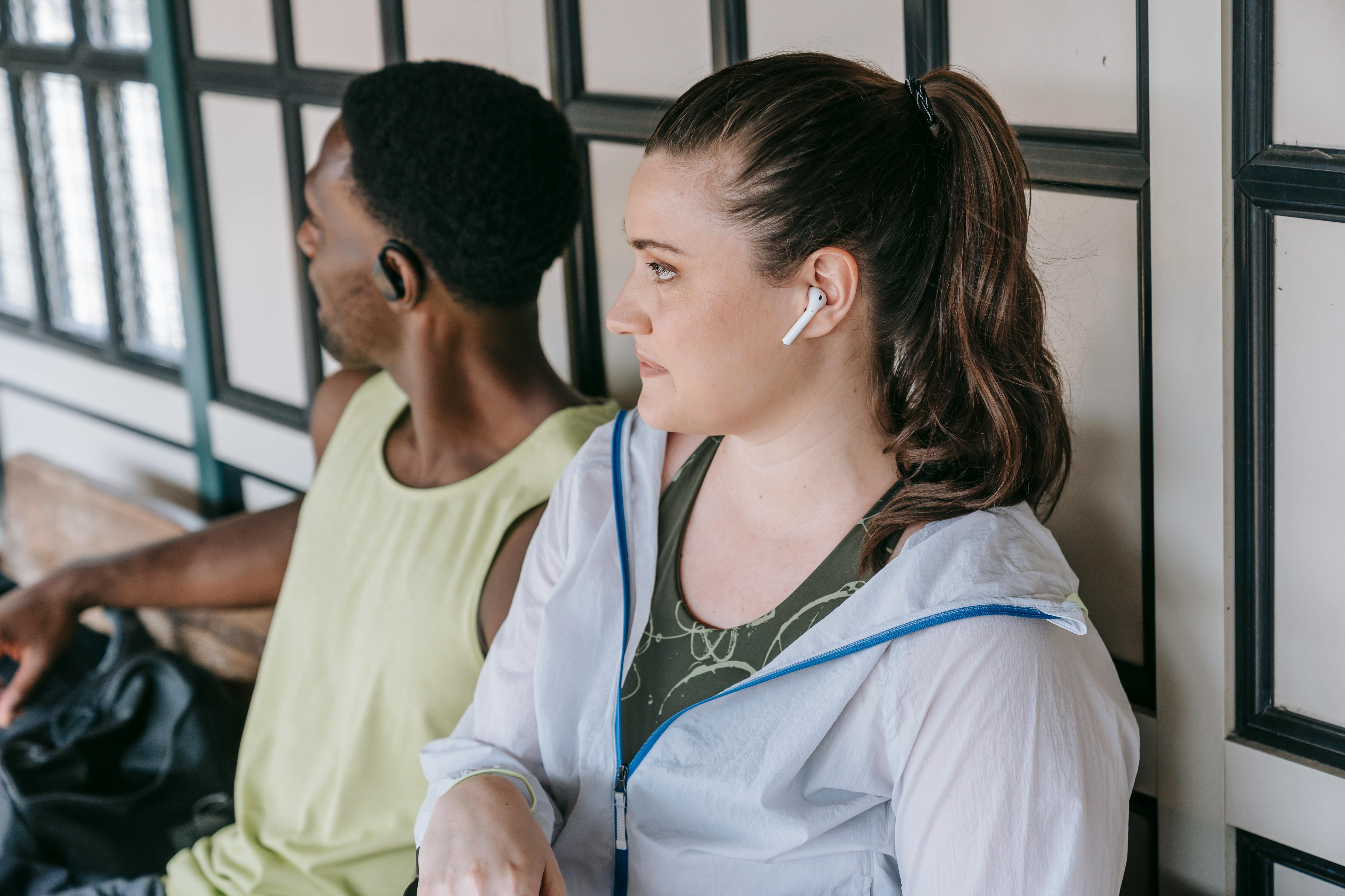 A Woman Wearing Airpod · Free Stock Photo