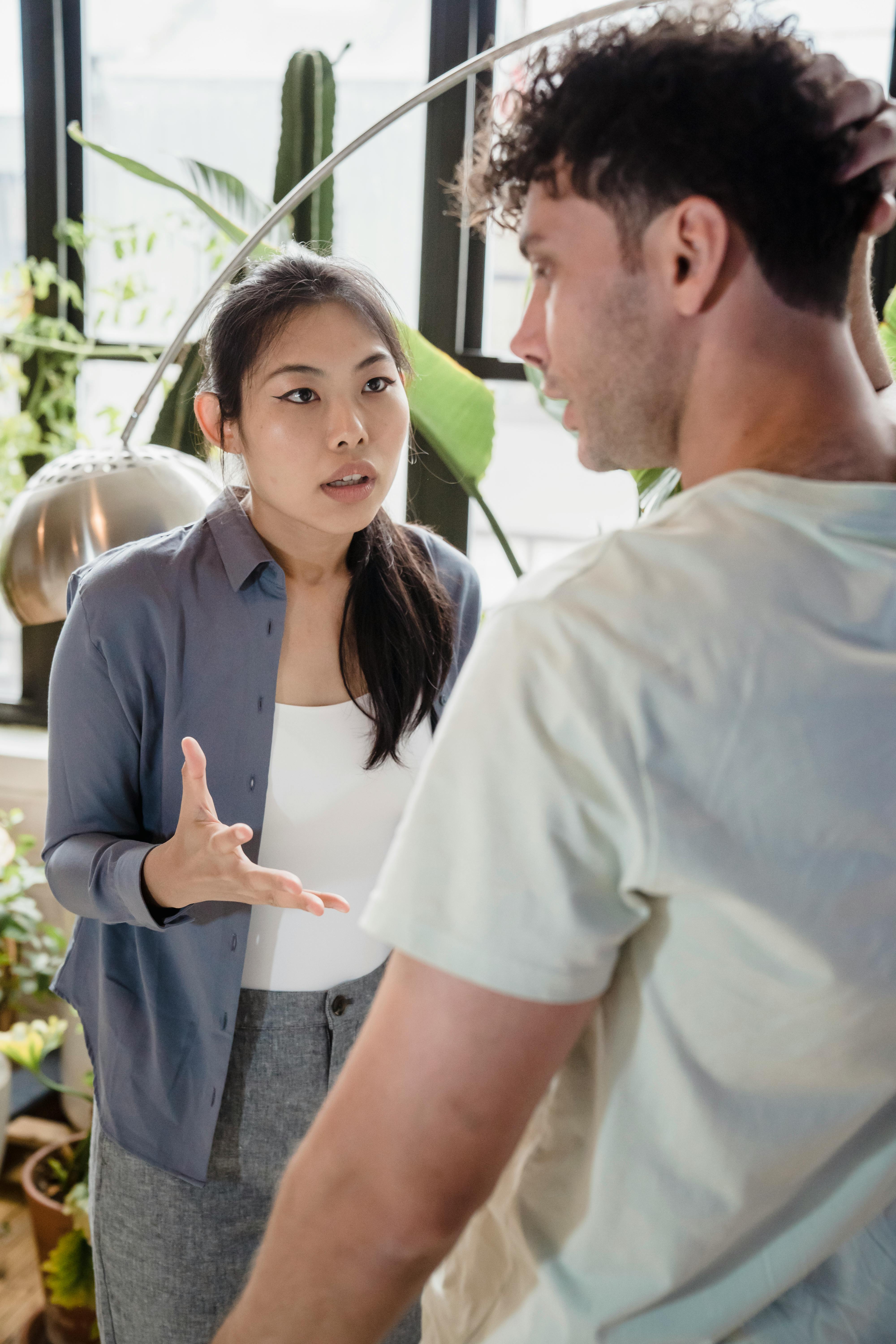 A Couple Having a Conversation · Free Stock Photo