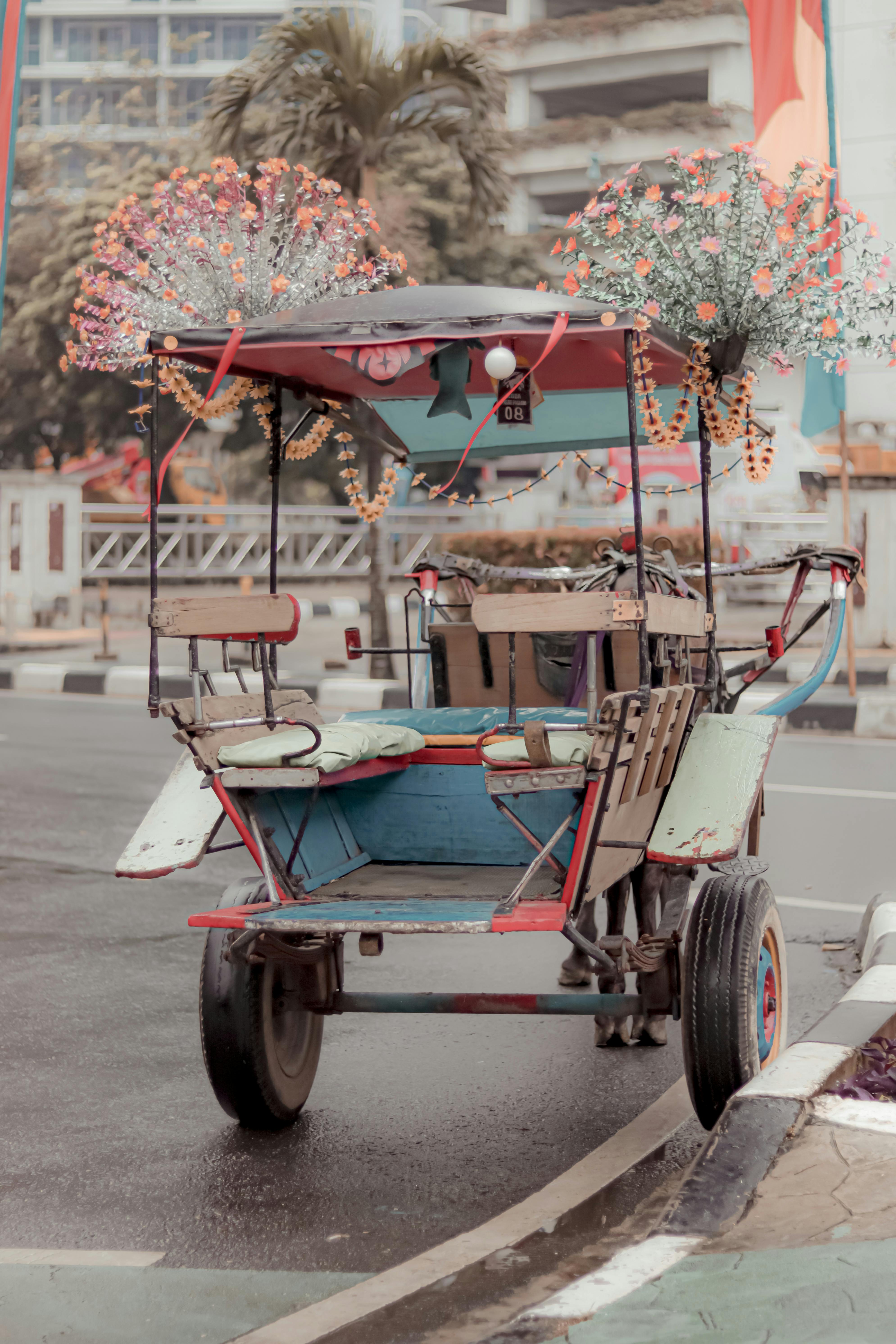 A Rickshaw on a Street · Free Stock Photo