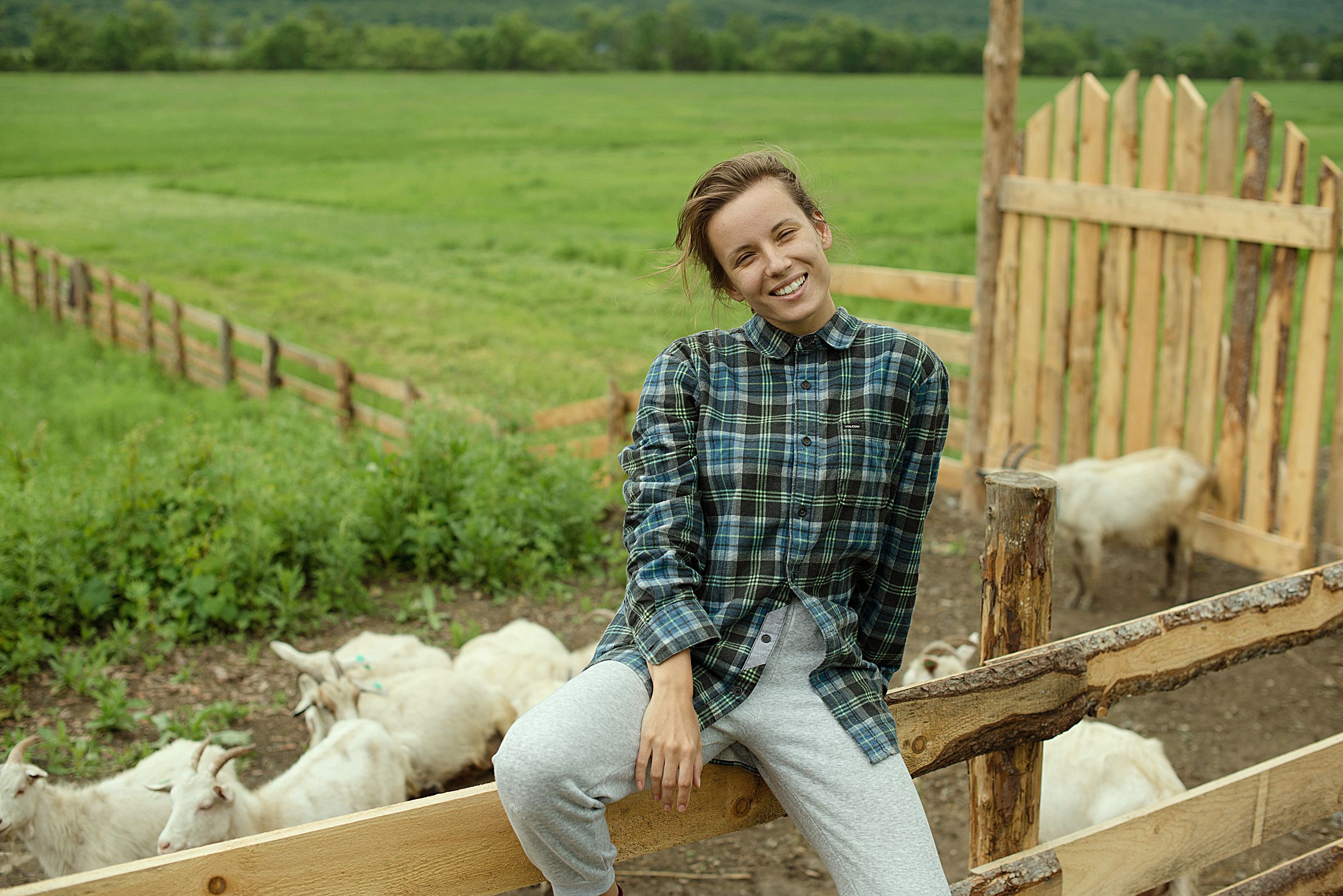 Woman Behind Wooden Fence · Free Stock Photo